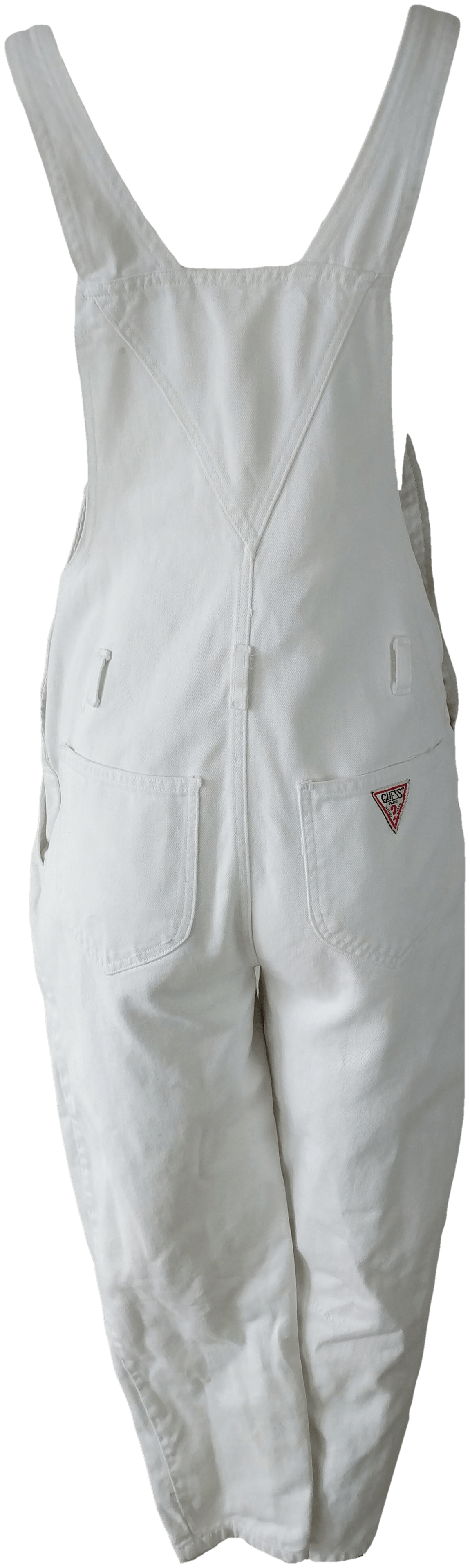 Vintage 80's Guess White Denim Overalls by Guess | Shop THRILLING