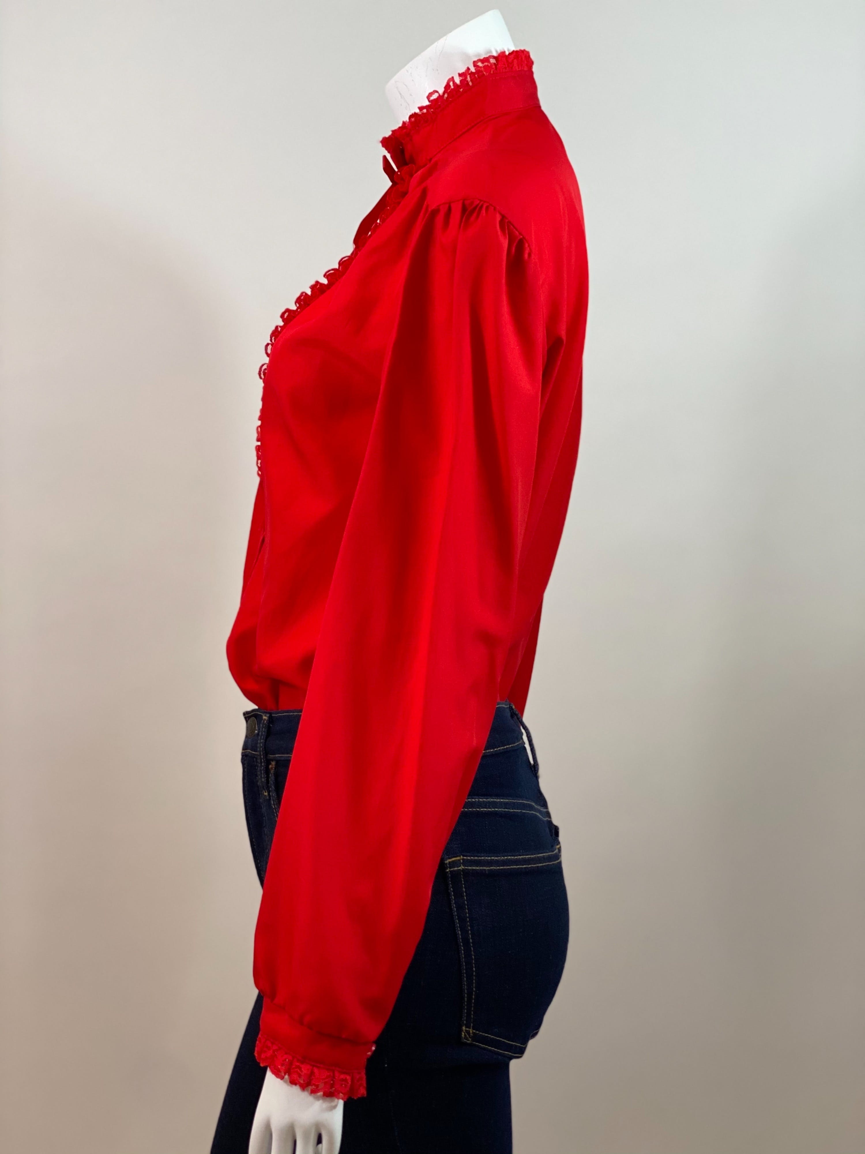 Vintage Holiday Ruffles Blouse by Rhapsody | Shop THRILLING