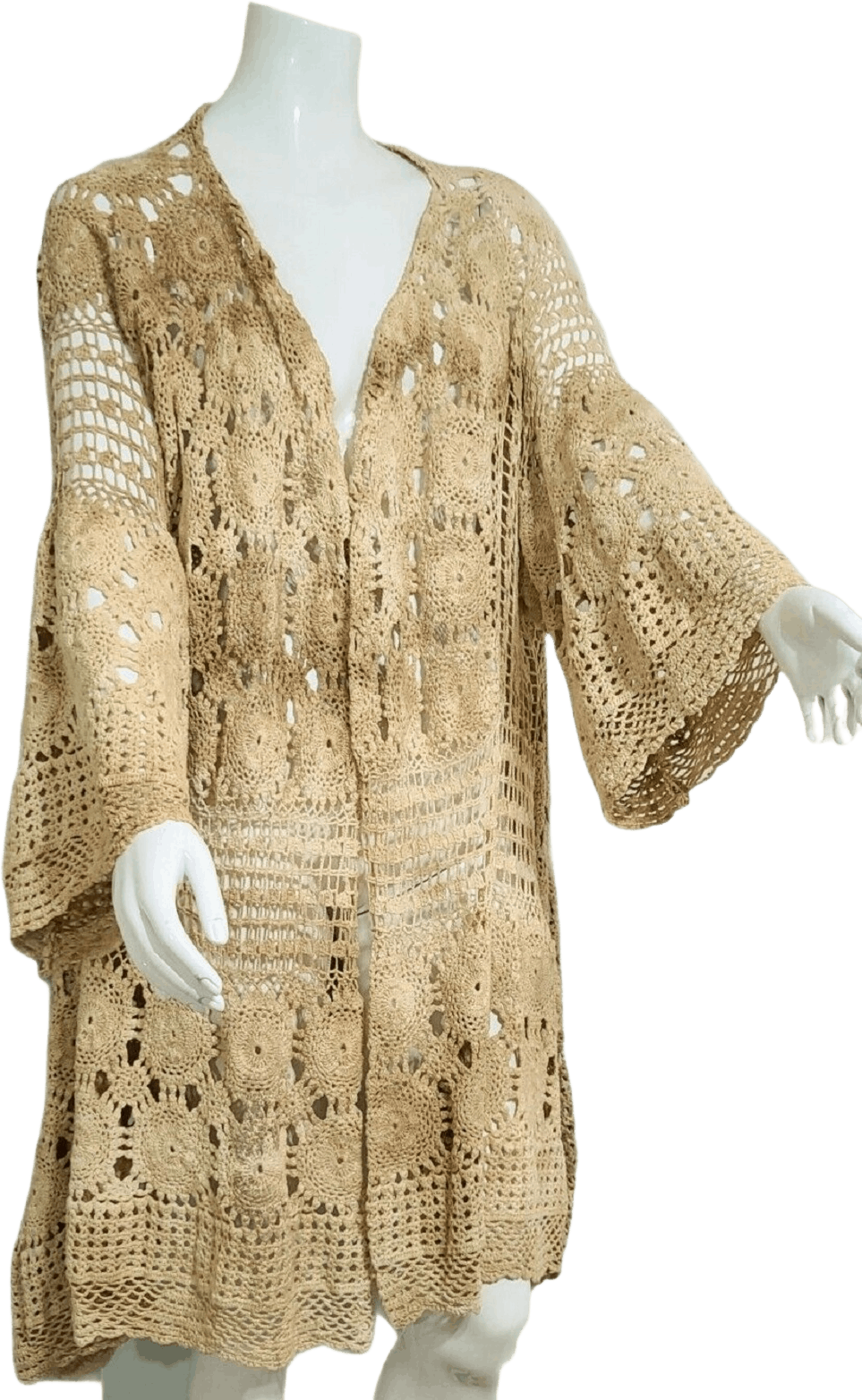 Vintage 50's Upcycled Reworked Crochet Lace Tablecloth Jacket | Shop ...