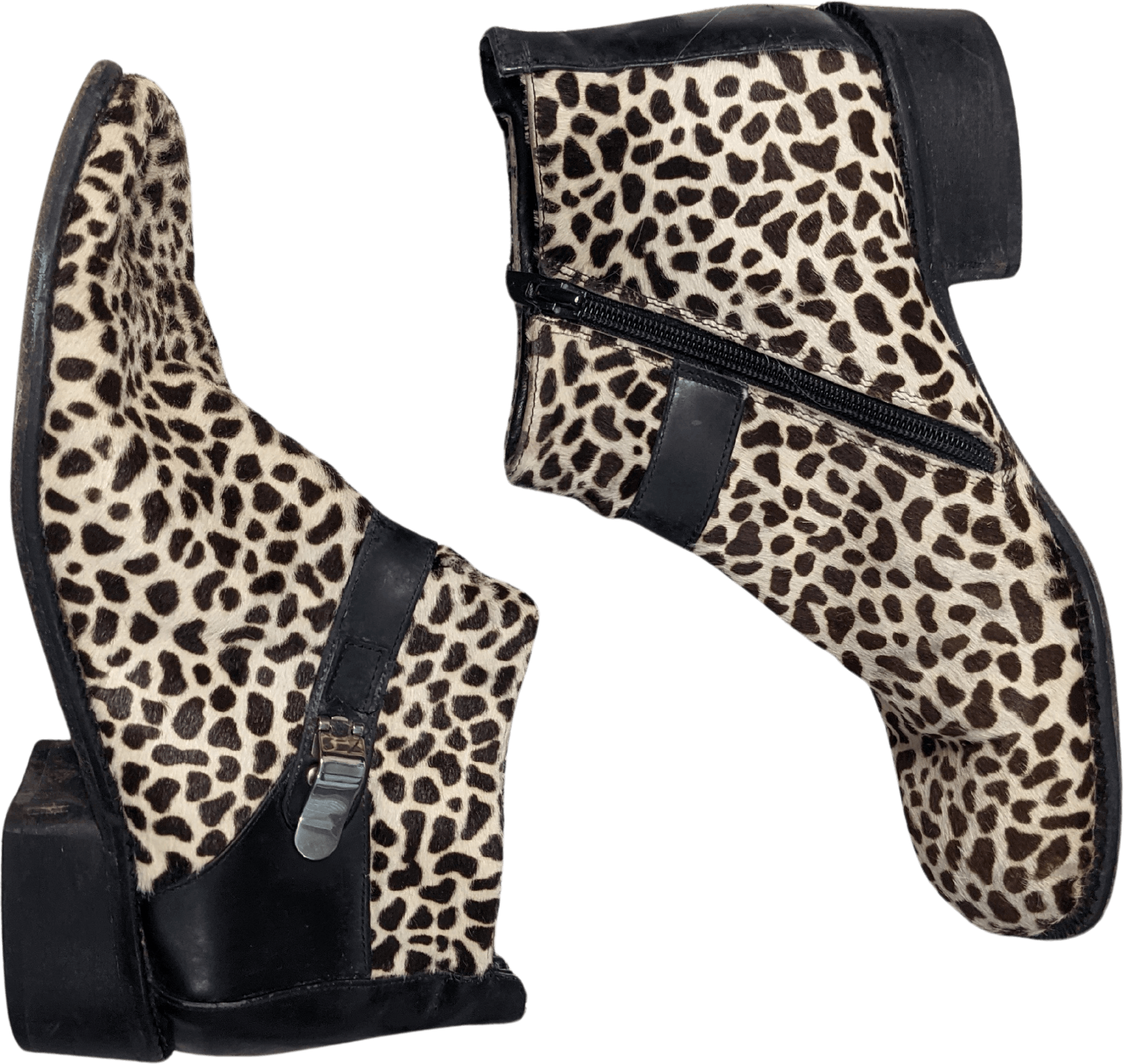 Vintage 80’s Fia'le Collection Fur Leopard Boots by Fiale Collection ...