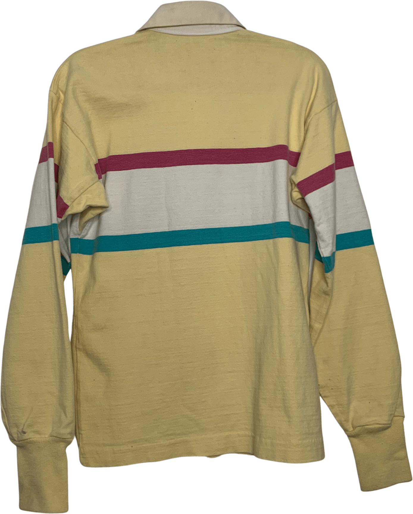 Vintage Pale Yellow Long Sleeve Rugby Shirt | Shop THRILLING