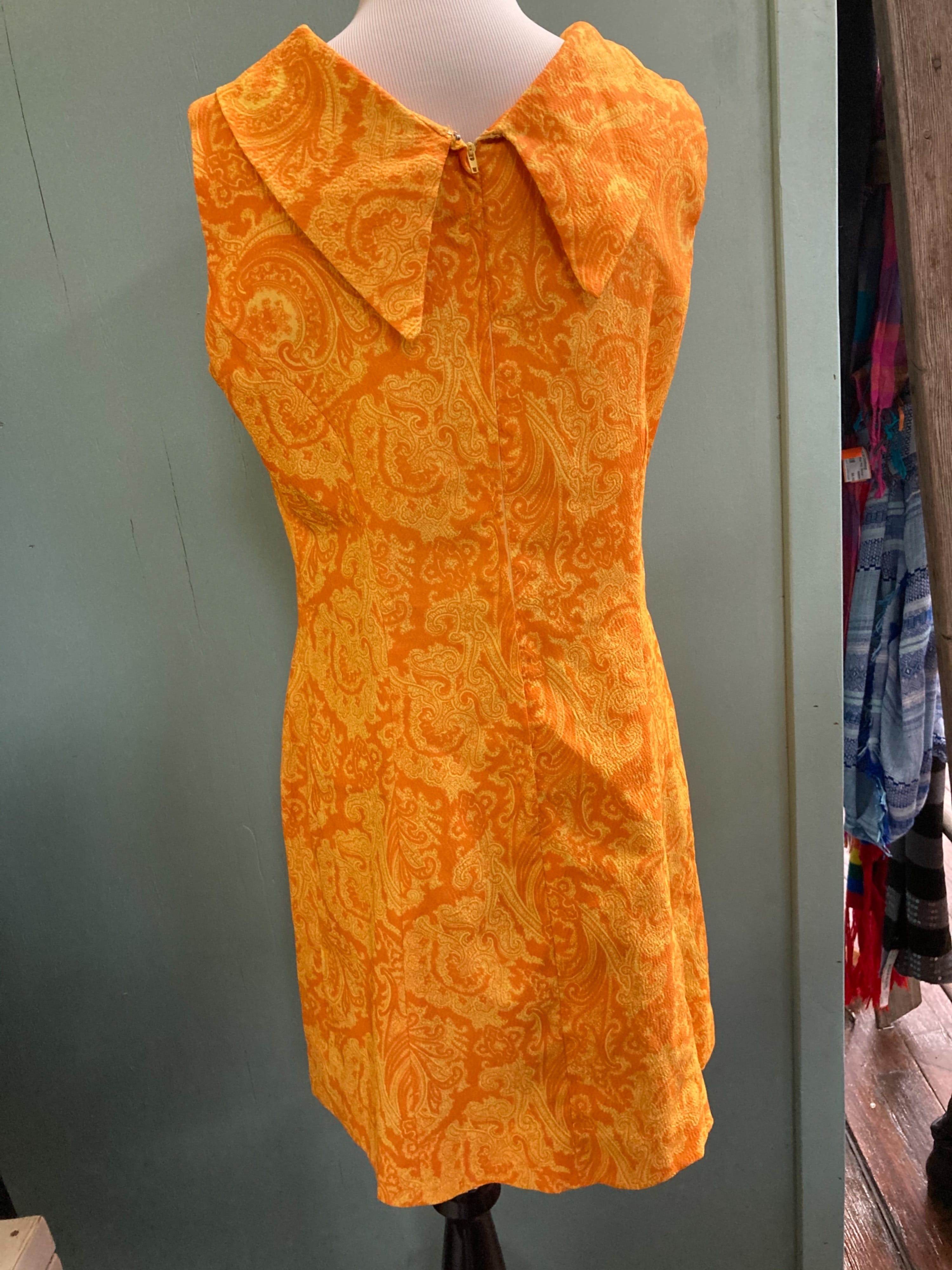 Vintage 50’s Yellow and Orange Mod Style Mini Dress | Shop THRILLING