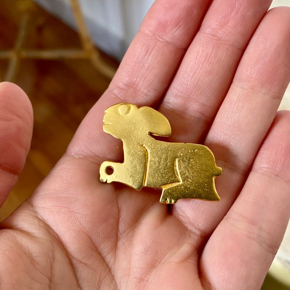 Vintage Gold Rabbit Pin | Shop THRILLING