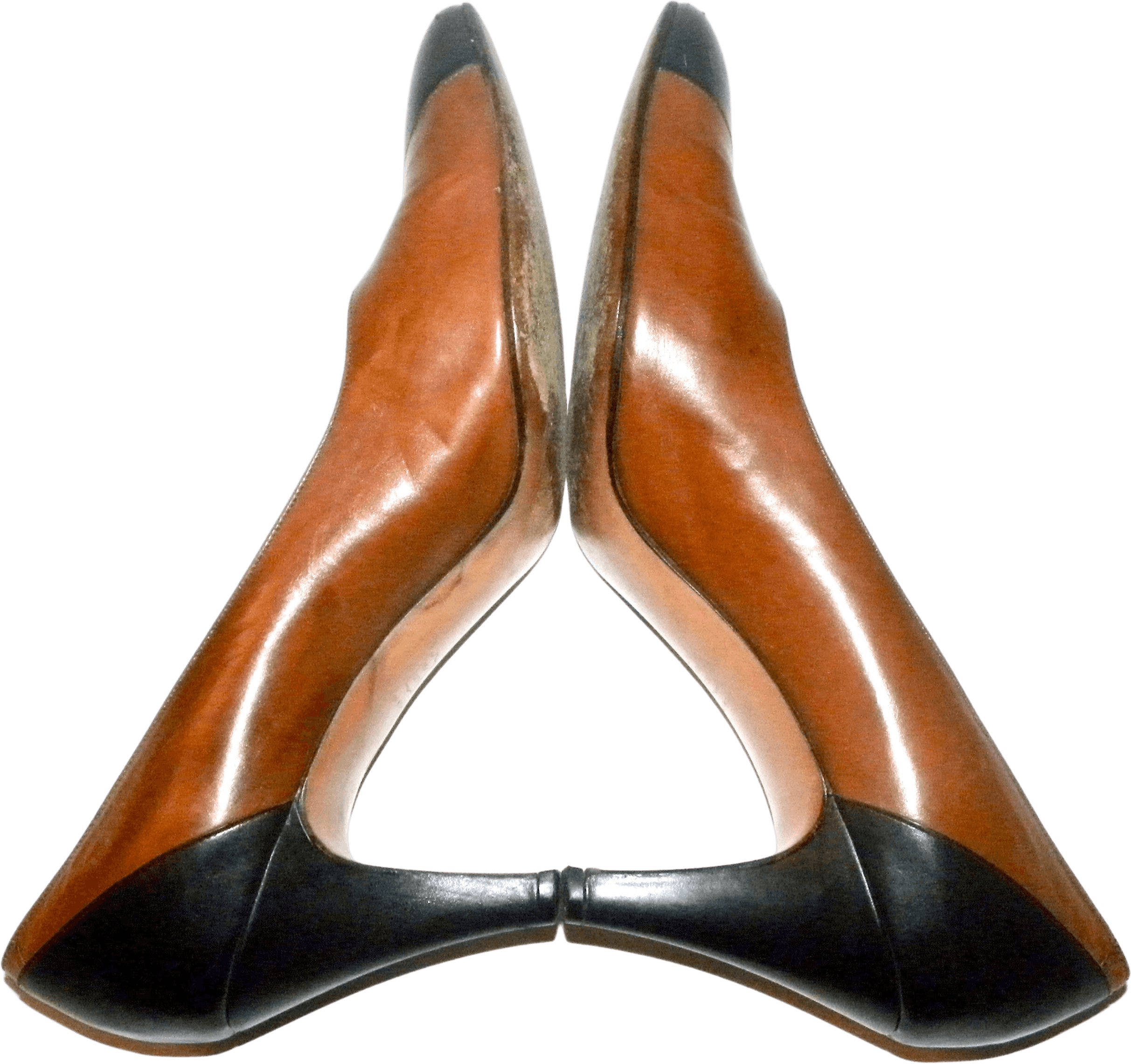 Vintage 80's Two Tone Spectator Pumps Heels by Salvatore Ferragamo ...