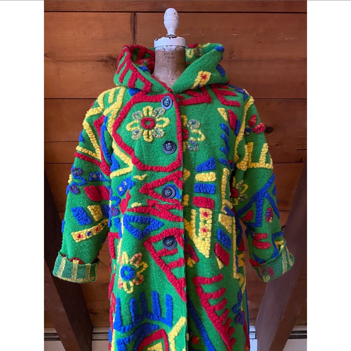 Vintage 90's Funky Boiled Wool Sweater Coat | Shop THRILLING