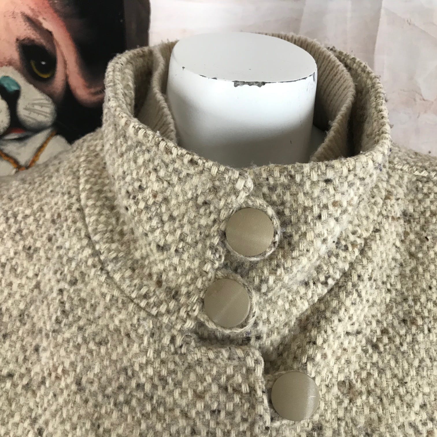 Vintage 80's Ecru Wool Winter Coat by Portrait | Shop THRILLING