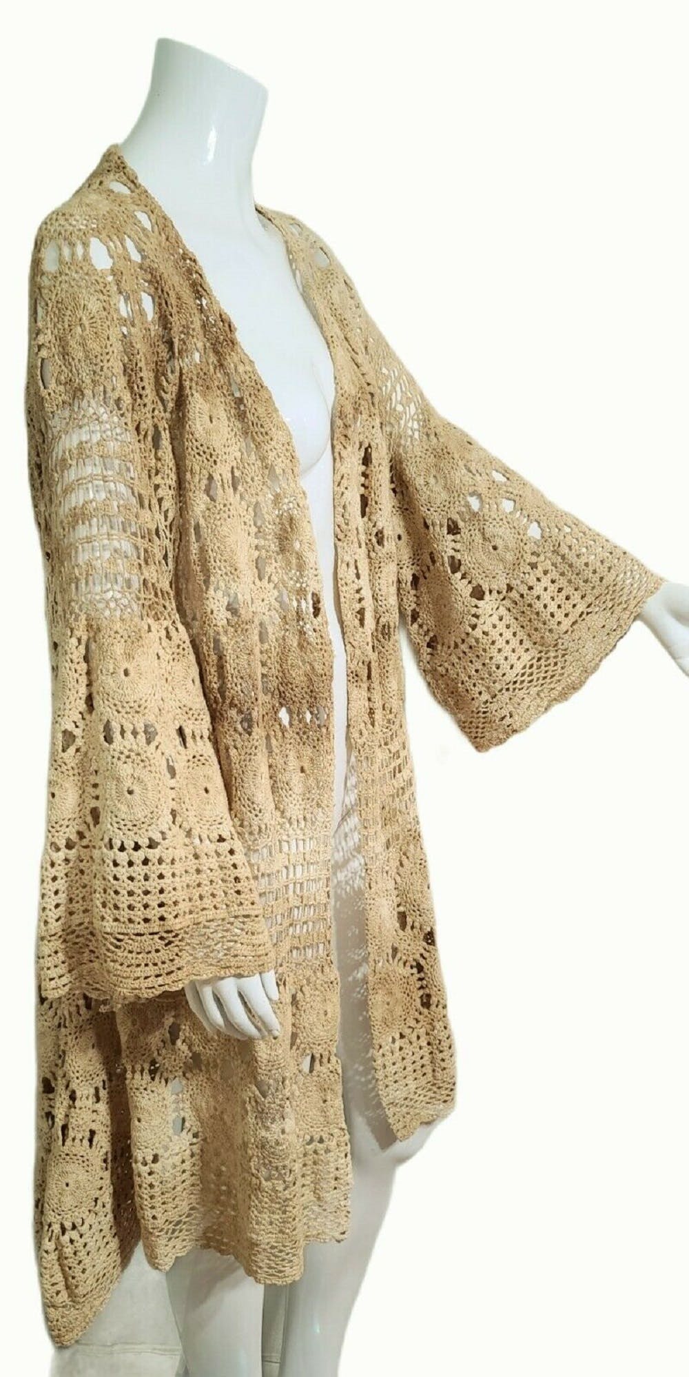 Vintage 50's Upcycled Reworked Crochet Lace Tablecloth Jacket | Shop ...