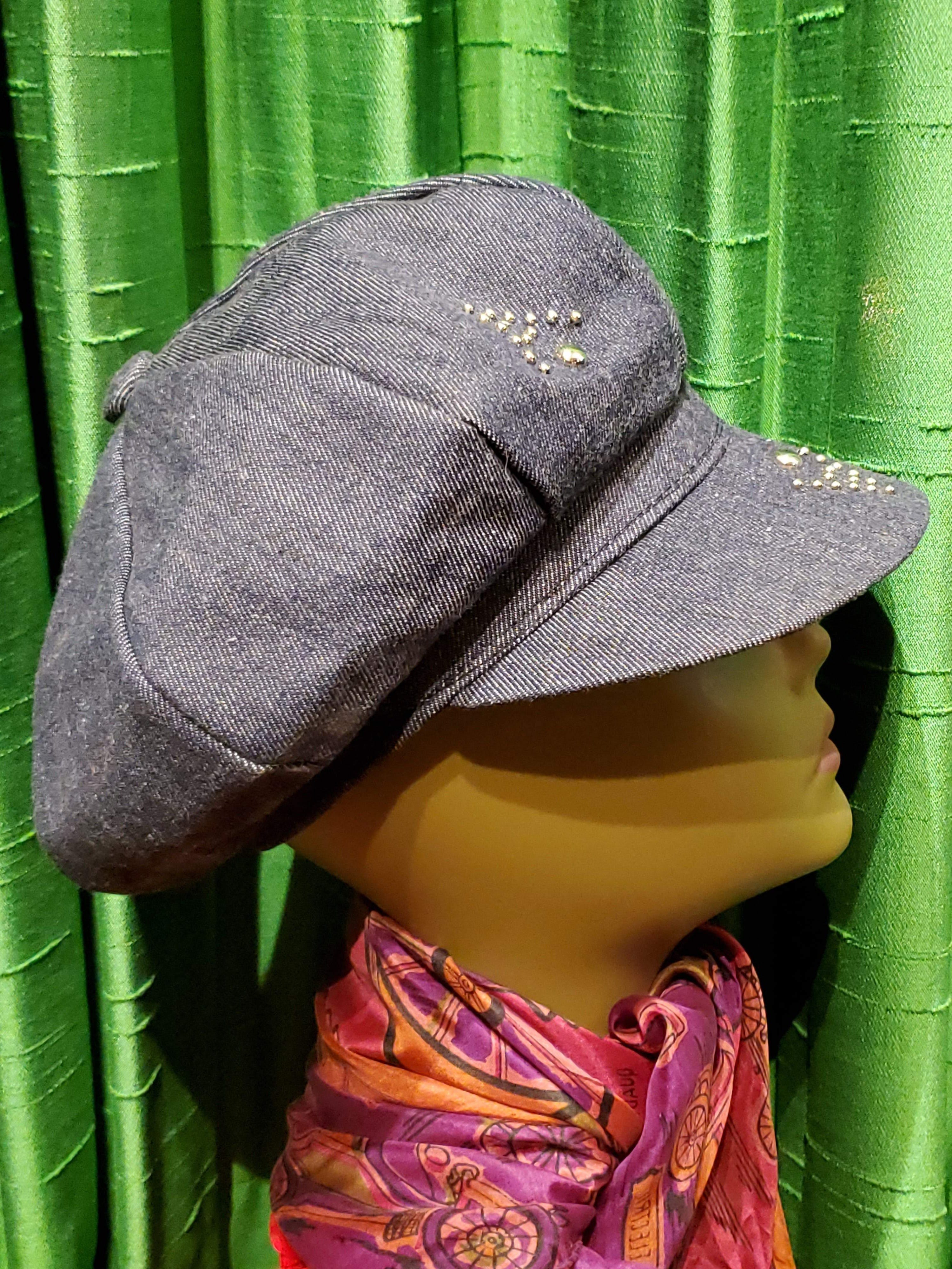 Vintage 70's Denim Stud Applejack Cap Hat | Shop THRILLING