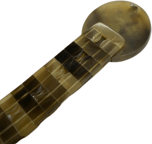 Vintage Horn Belt with Mother of Pearl Floral Inlay | Shop THRILLING