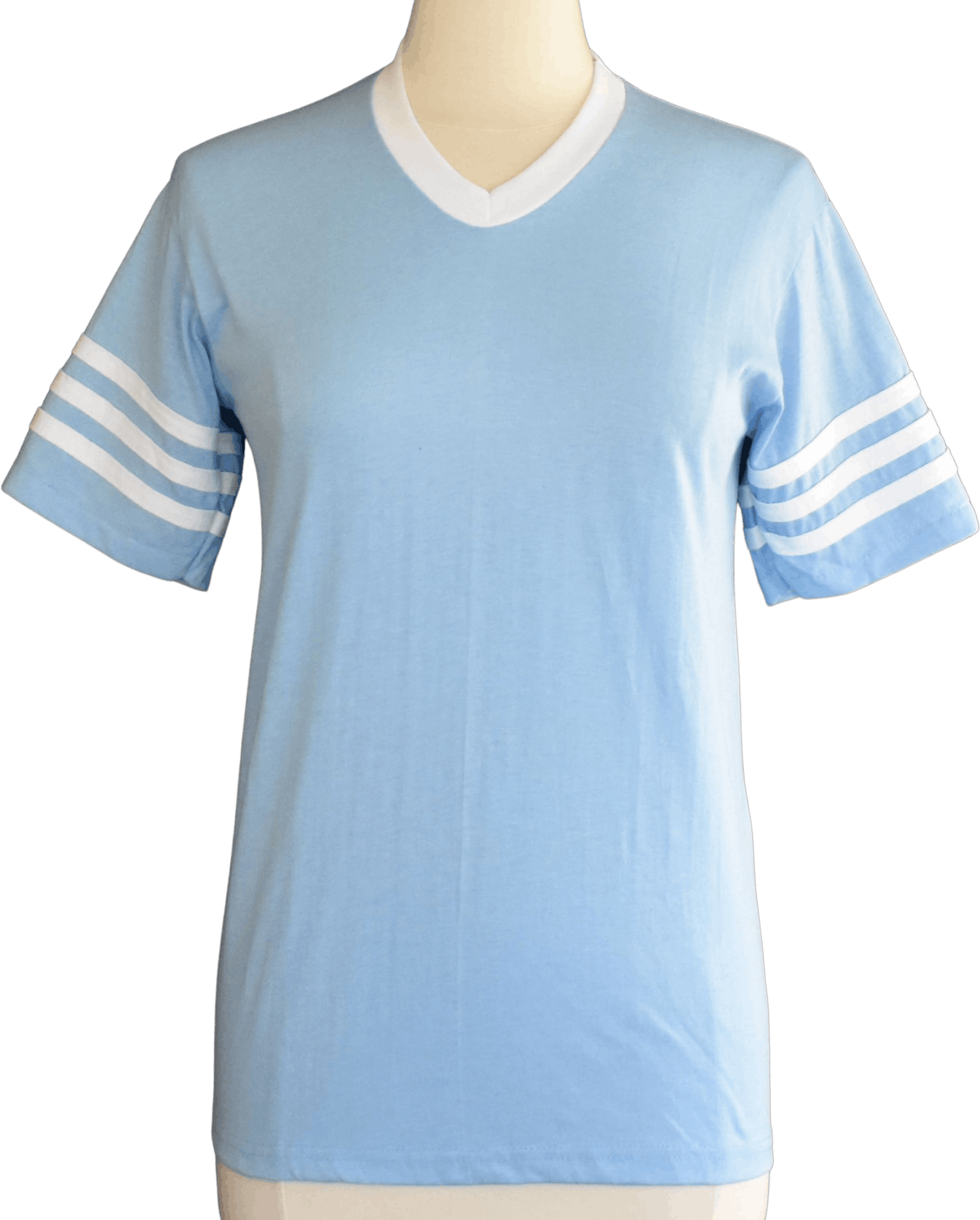 Vintage 80's Baby Blue Blank Baseball Tee by Augusta | Shop THRILLING