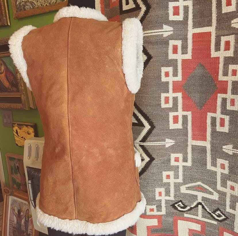 Vintage Custom Shearling Leather Vest | Shop THRILLING