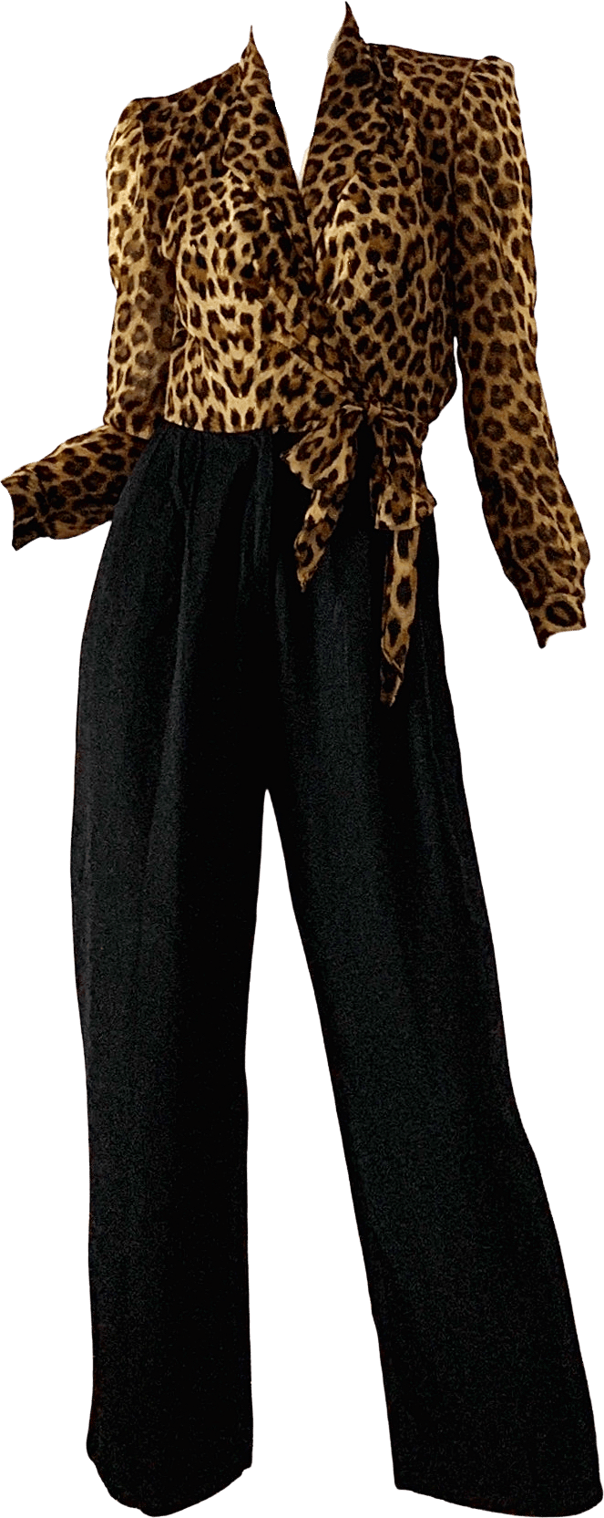 Vintage 80's Leopard Wrap Disco Jumpsuit | Shop THRILLING