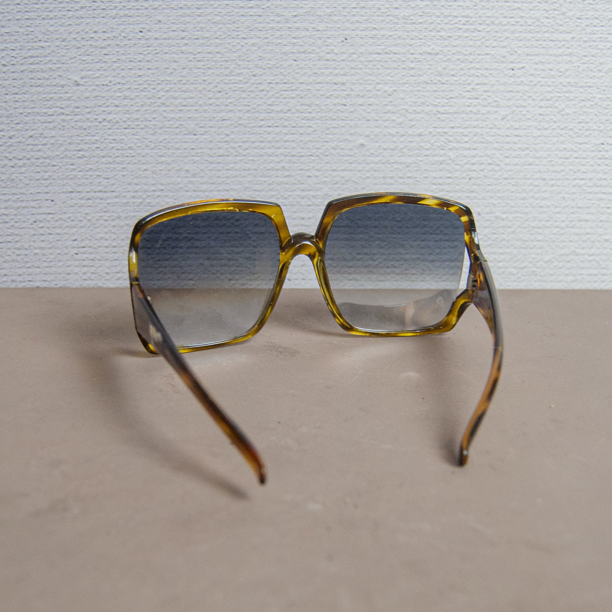 Vintage 70's Oversized Square Frame Glasses with Ombre Lens | Shop ...