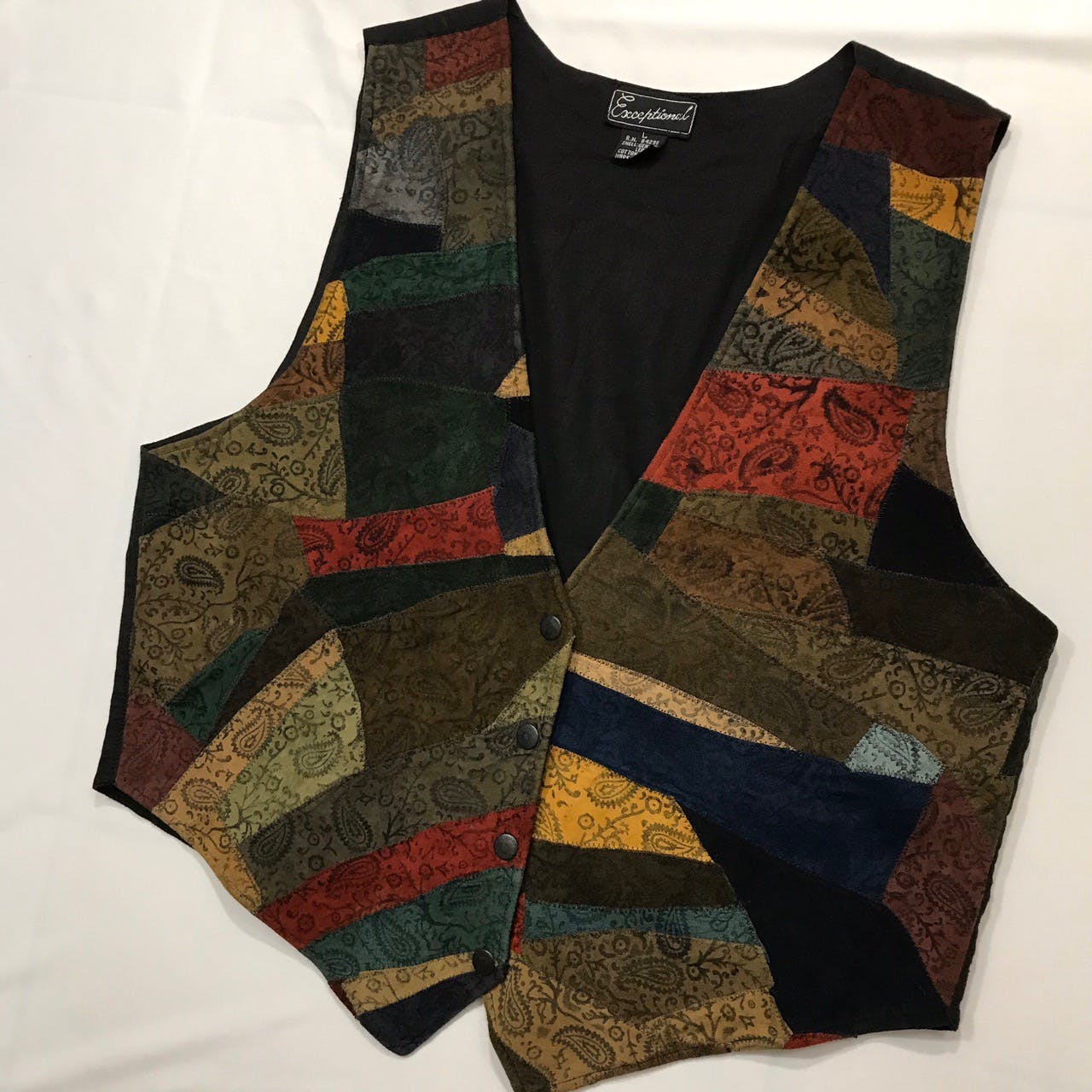 Vintage 80's Leather Patchwork Vest | Shop THRILLING