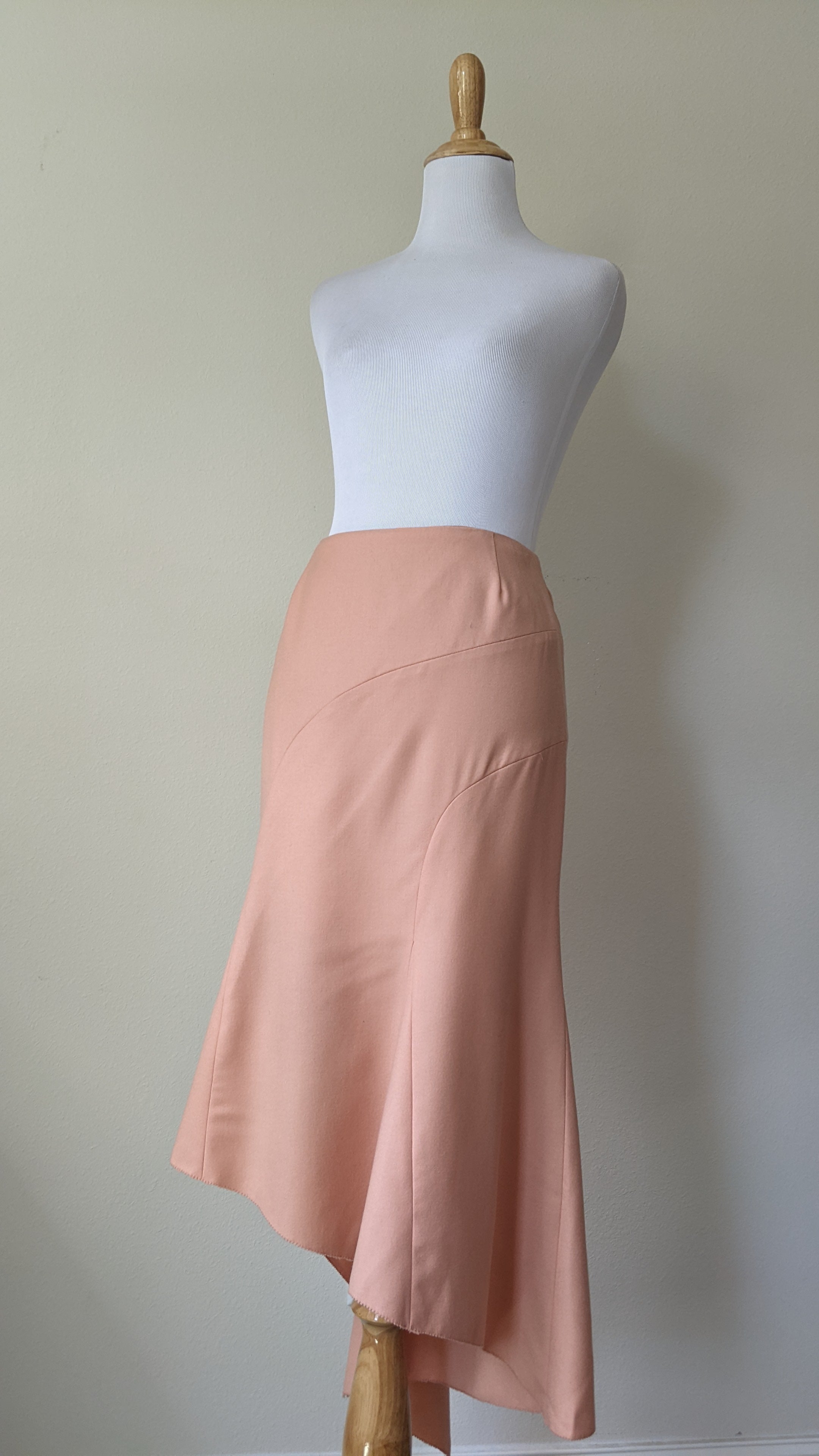 Vintage 90s/00s Blush Pink Asymetrical Structural Skirt Dead Stock By ...