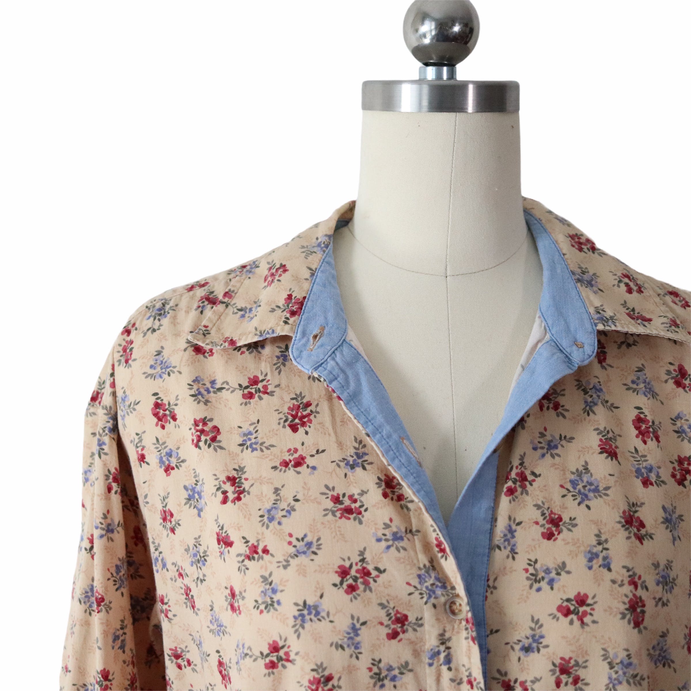 Vintage 90's Prairie Floral Print Button Up Shirt | Shop THRILLING