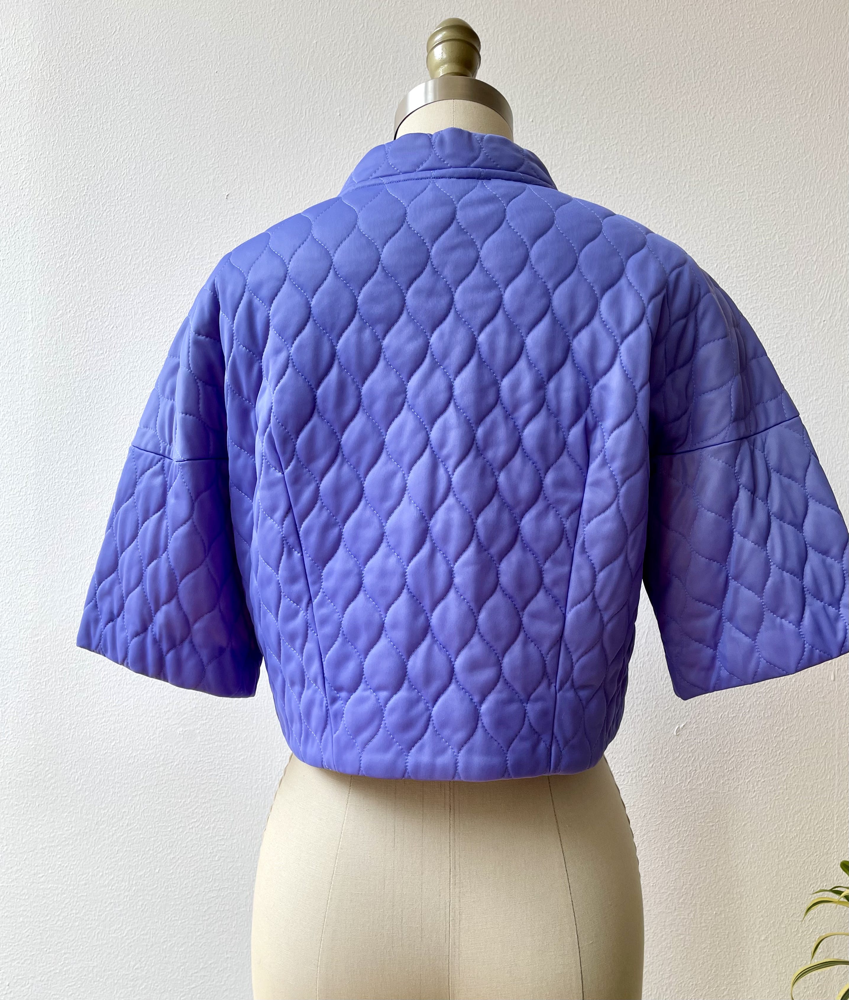 Vintage Periwinkle Quilted Bed Jacket | Shop THRILLING