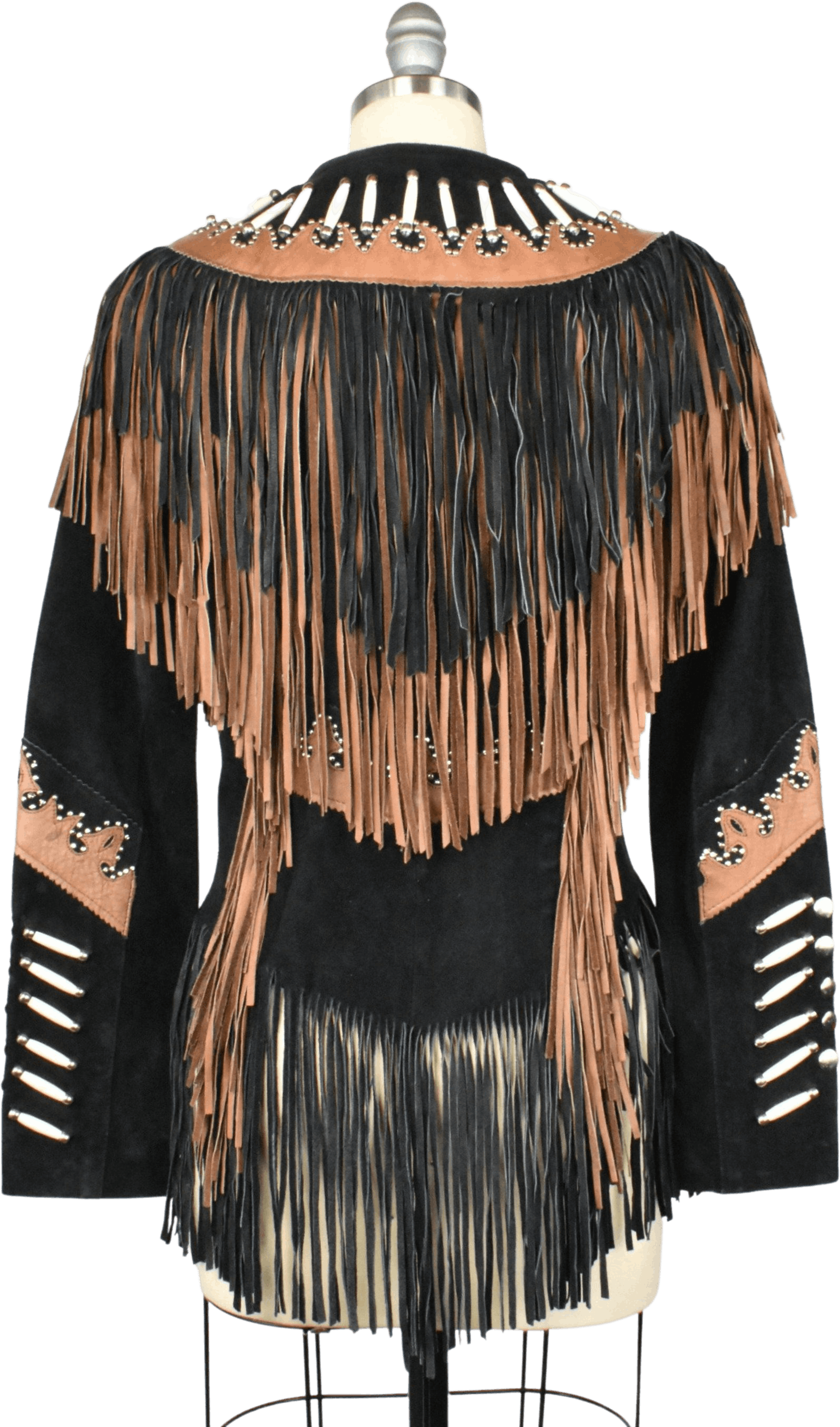 Vintage Southwestern Boho Leather Jacket with Fringe by Leather Gallery ...