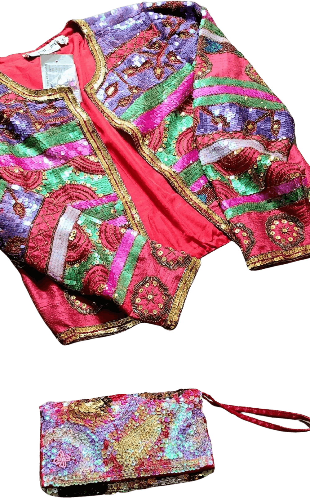 Vintage 80's Deadstock Beaded Bolero Jacket with Matching Purse by ...