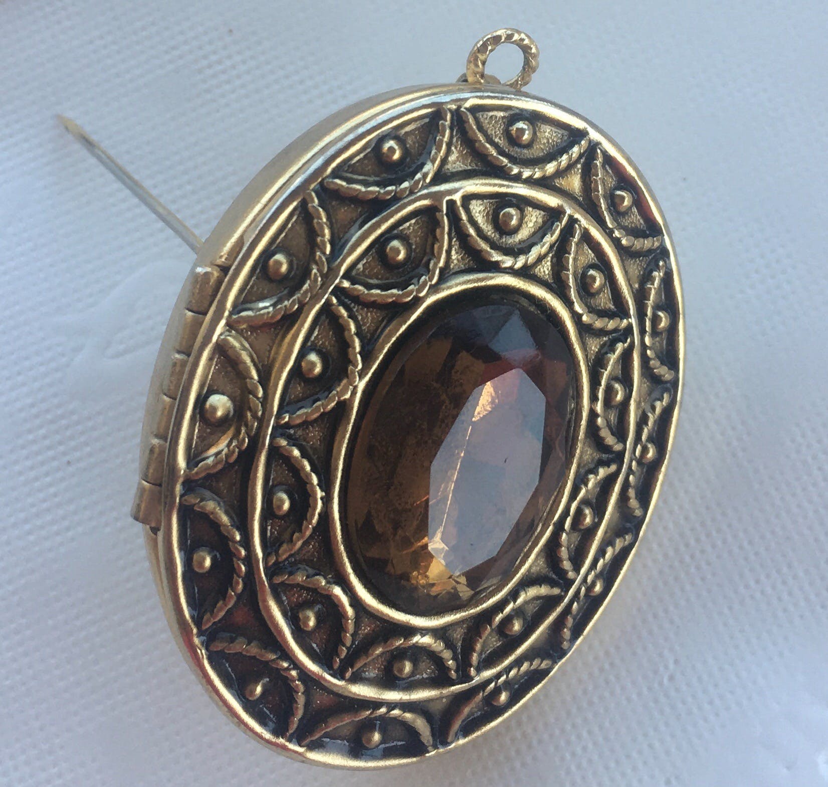 Vintage Avon Perfume Box Locket Pin Pendant | Shop THRILLING