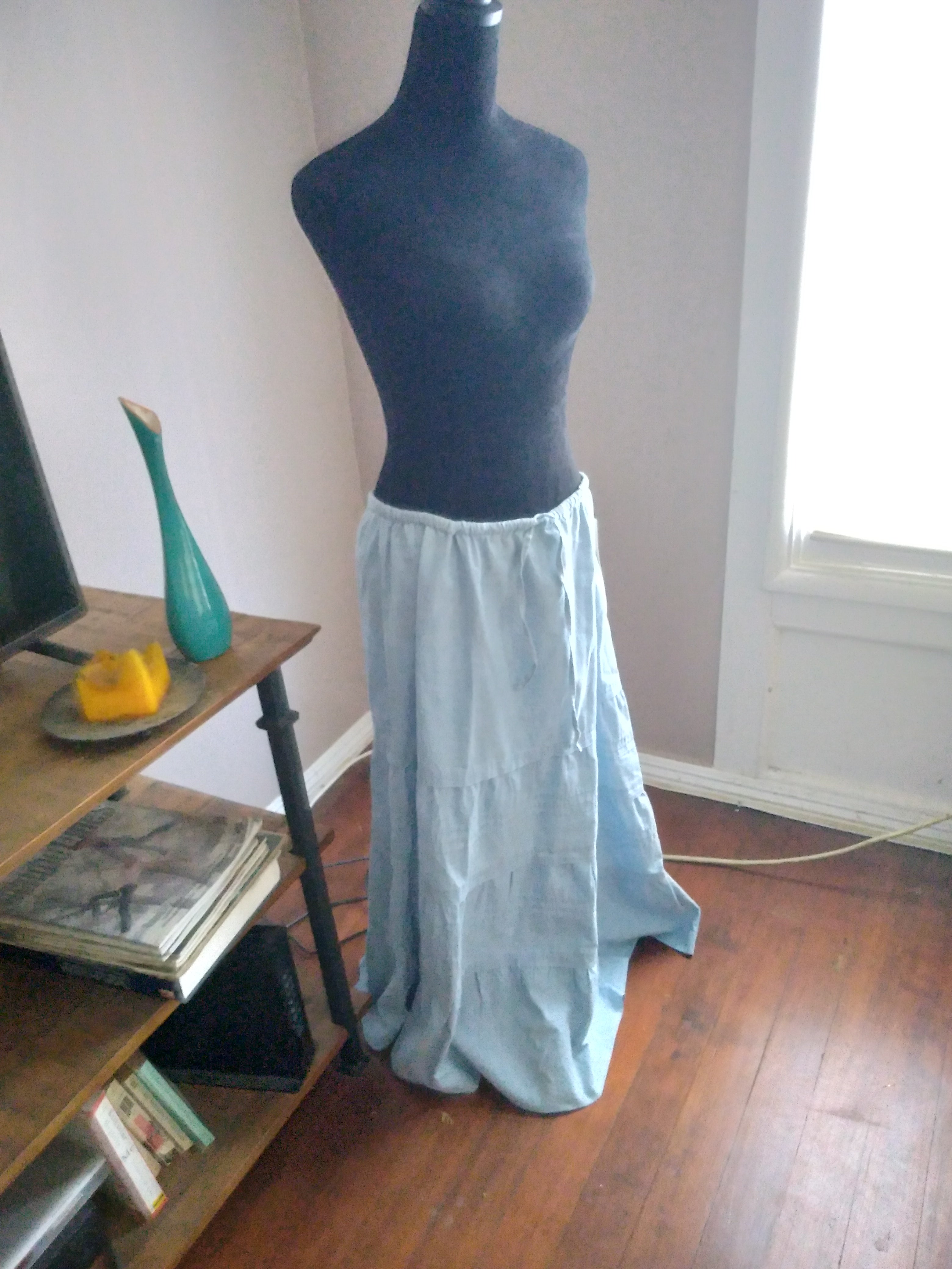 Vintage 80s Baby Blue Drawstring Peasant Skirt By Liz Claiborne | Shop ...