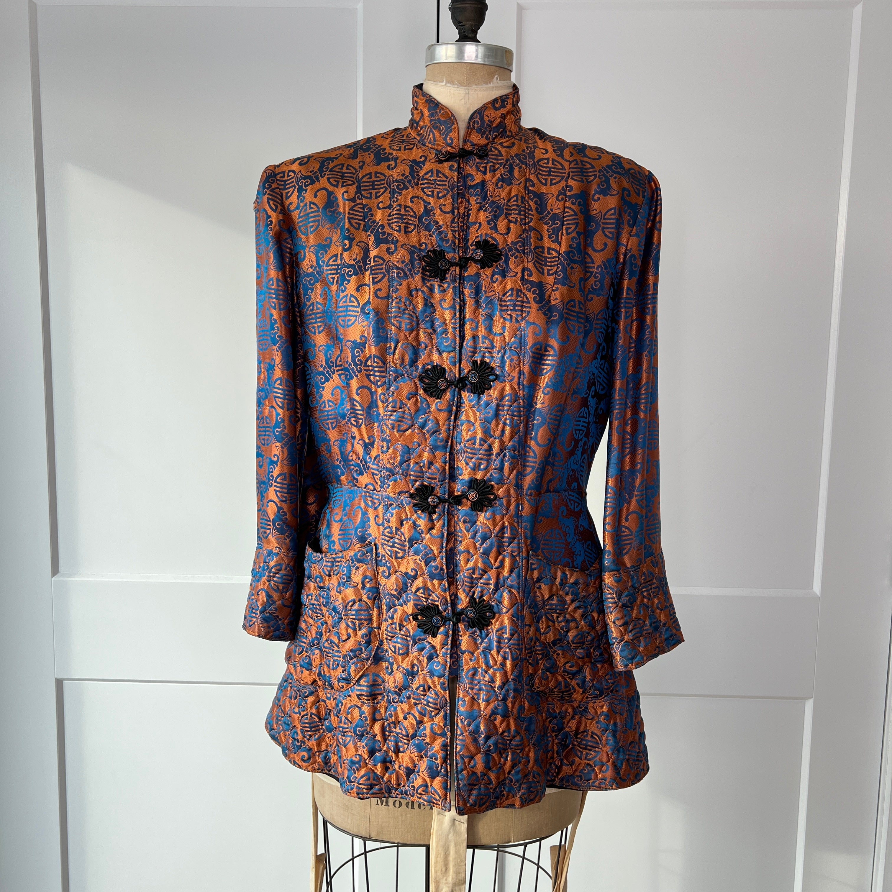 Vintage 30s/40s Quilted Burnt Orange And Blue Jacket By Owen Bros ...