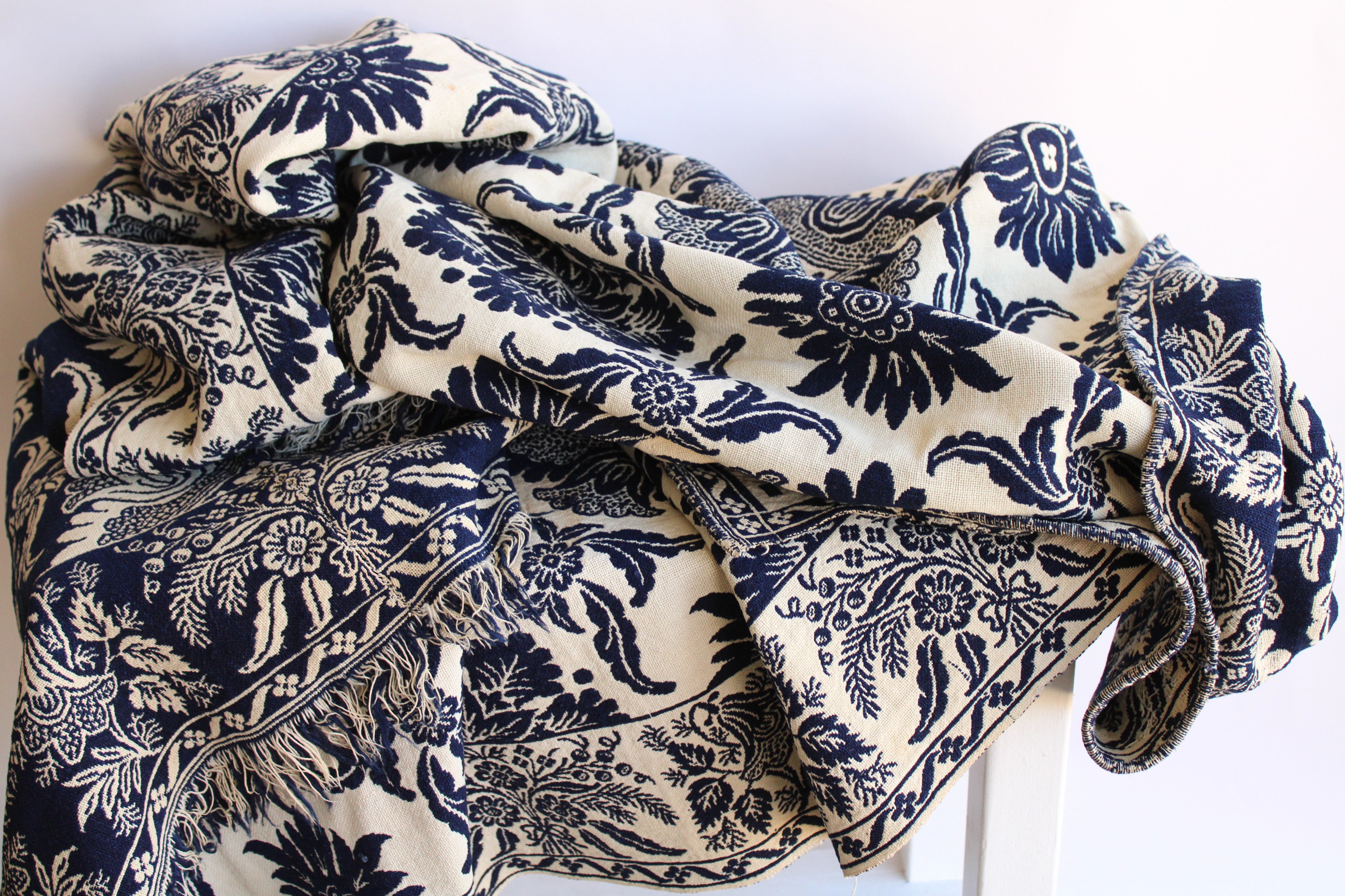 Vintage Victorian Craig Weavers Indiana Double Jacquard Coverlet | Shop ...