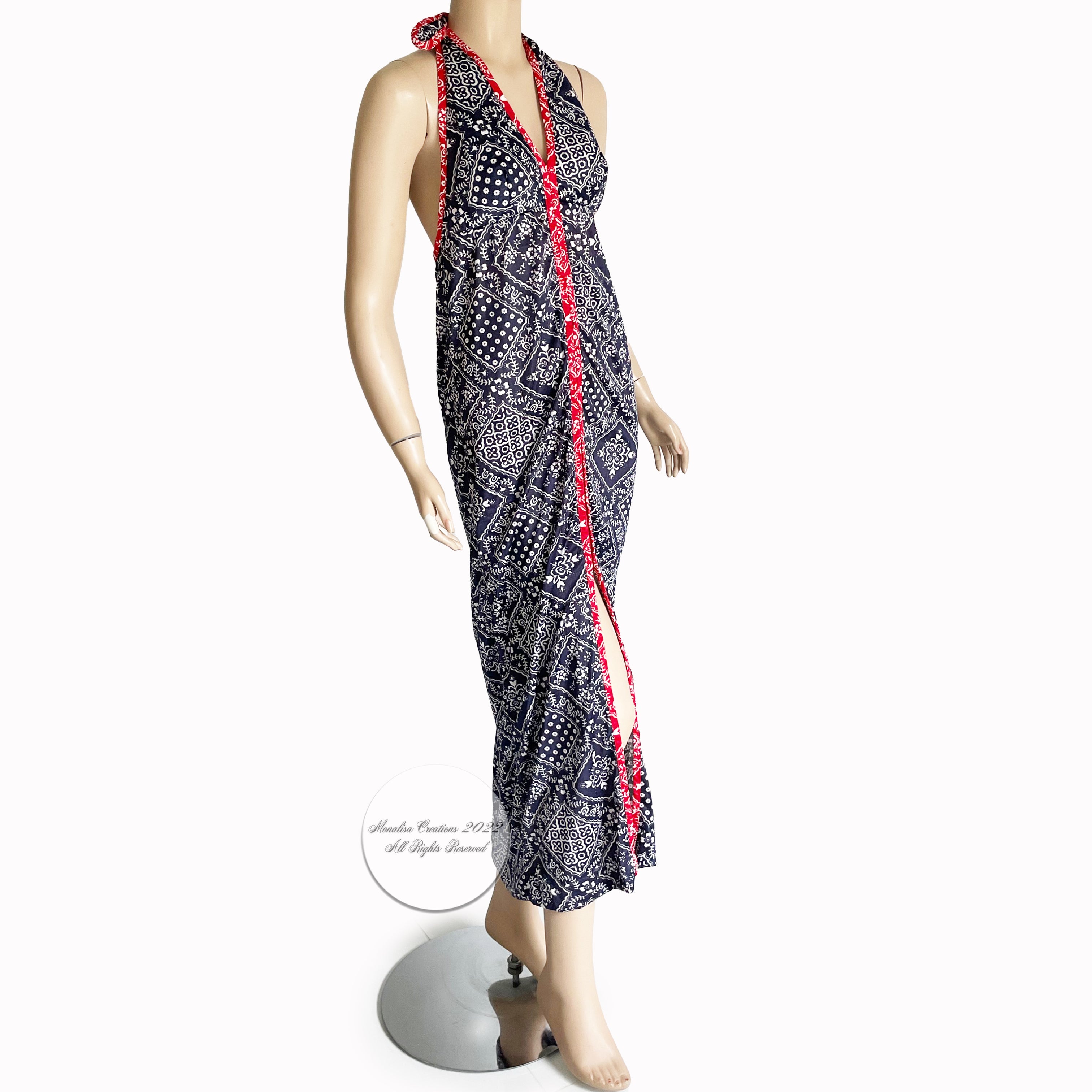 Vintage 70s Halter Dress Beach Pool Cover Up Paisley 70s S/m By Donald ...