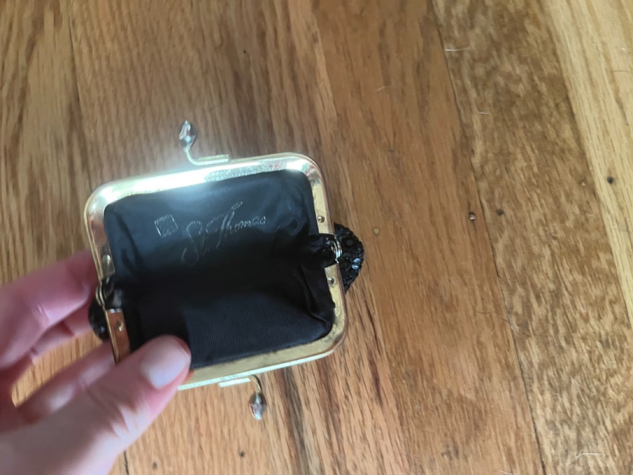 Vintage Black Sequin Coin Purse with Snap Closure by St Thomas | Shop ...