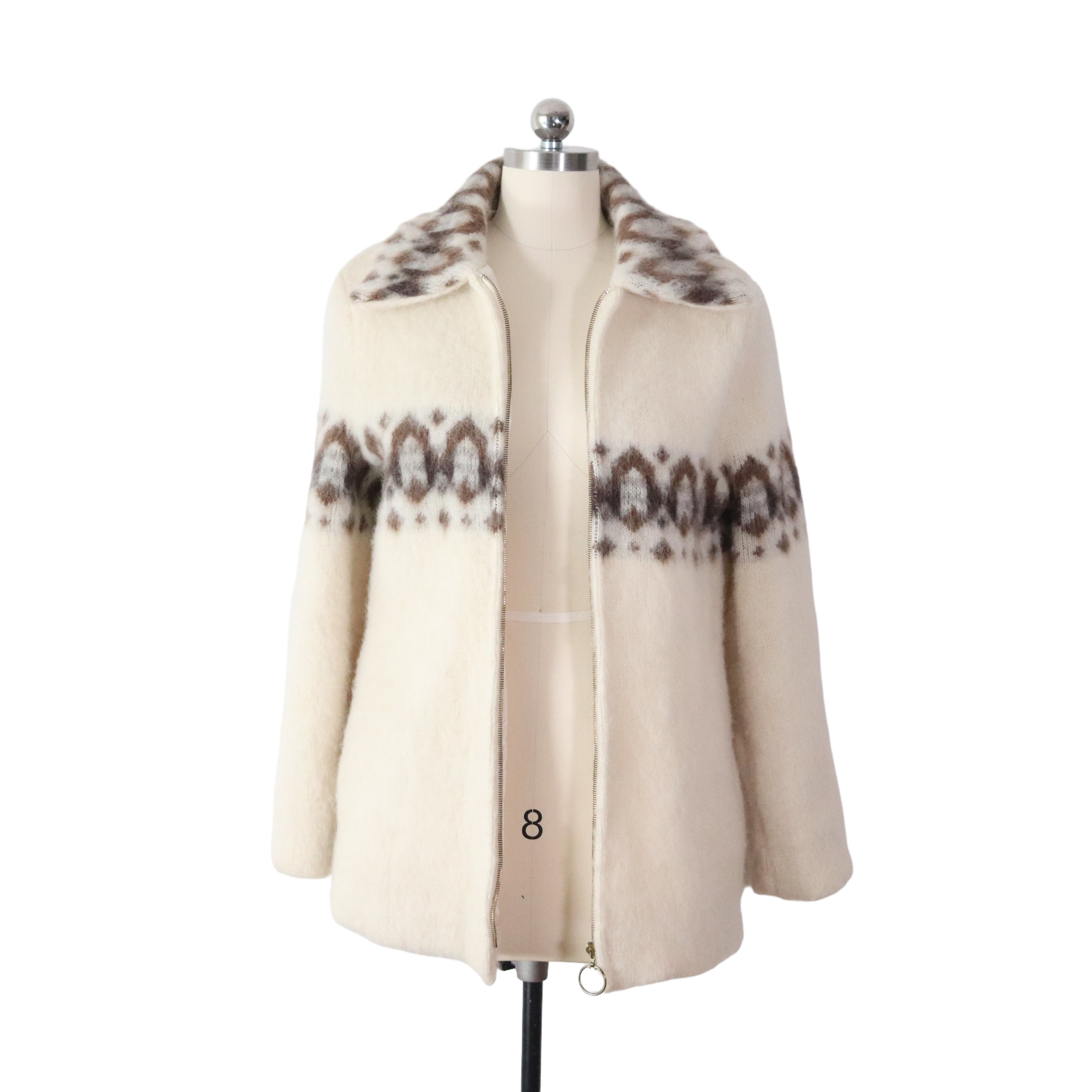 Vintage Icelandic Fair Isle Pure Wool Sweater Jacket By Icewool | Shop ...