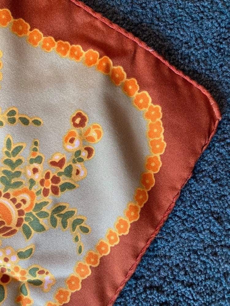 Vintage Mod Floral Silk Scarf | Shop THRILLING