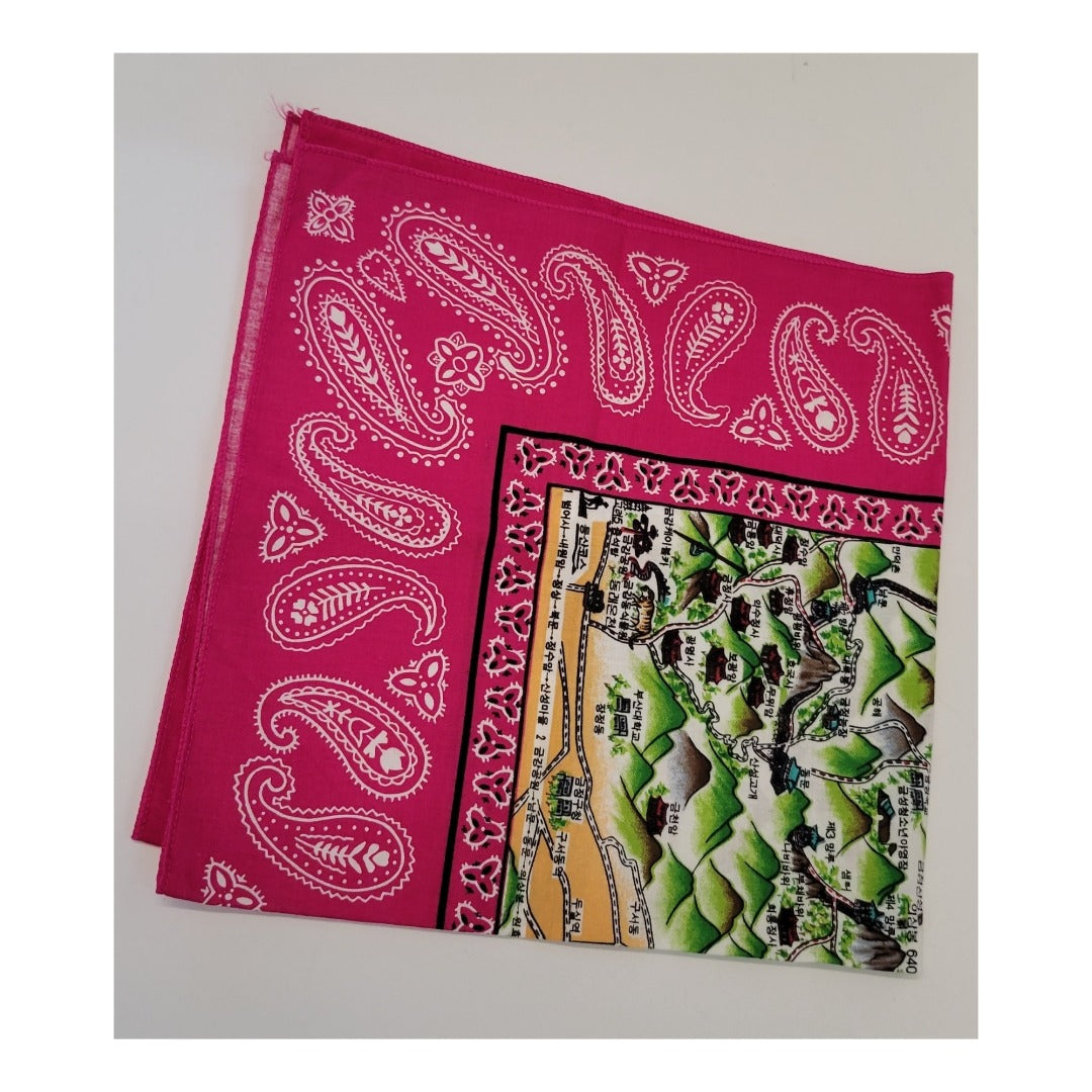 Vintage Deadstock Korean Mountain Map Bandana. | Shop THRILLING