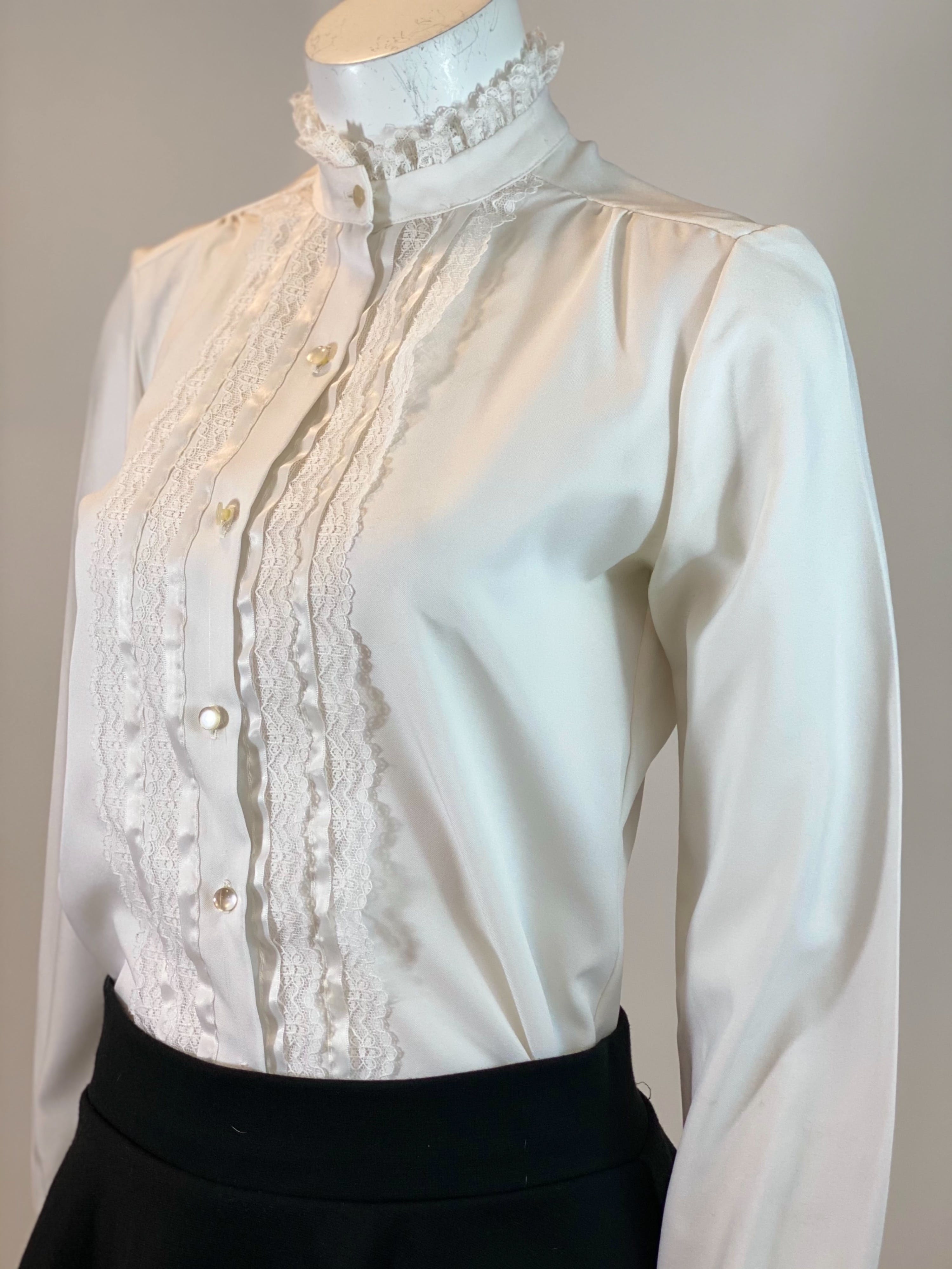 Vintage High Neck Ribbon Blouse | Shop THRILLING