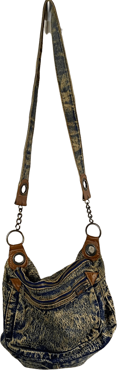 Vintage Acid Wash Denim Jean Chain Crossbody Bag by Shane | Shop THRILLING