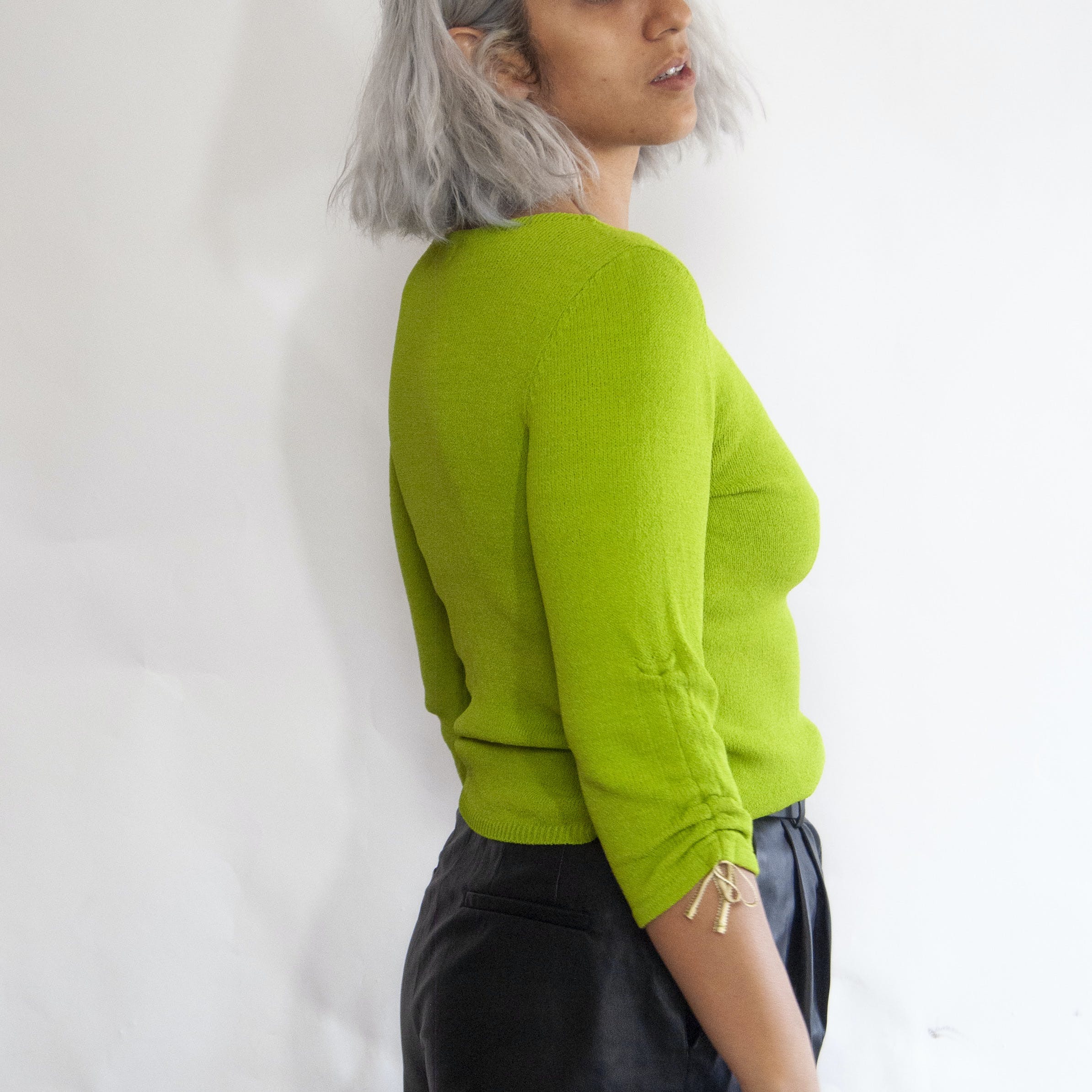 Vintage 00's Green Handloomed Sweater by Duna | Shop THRILLING