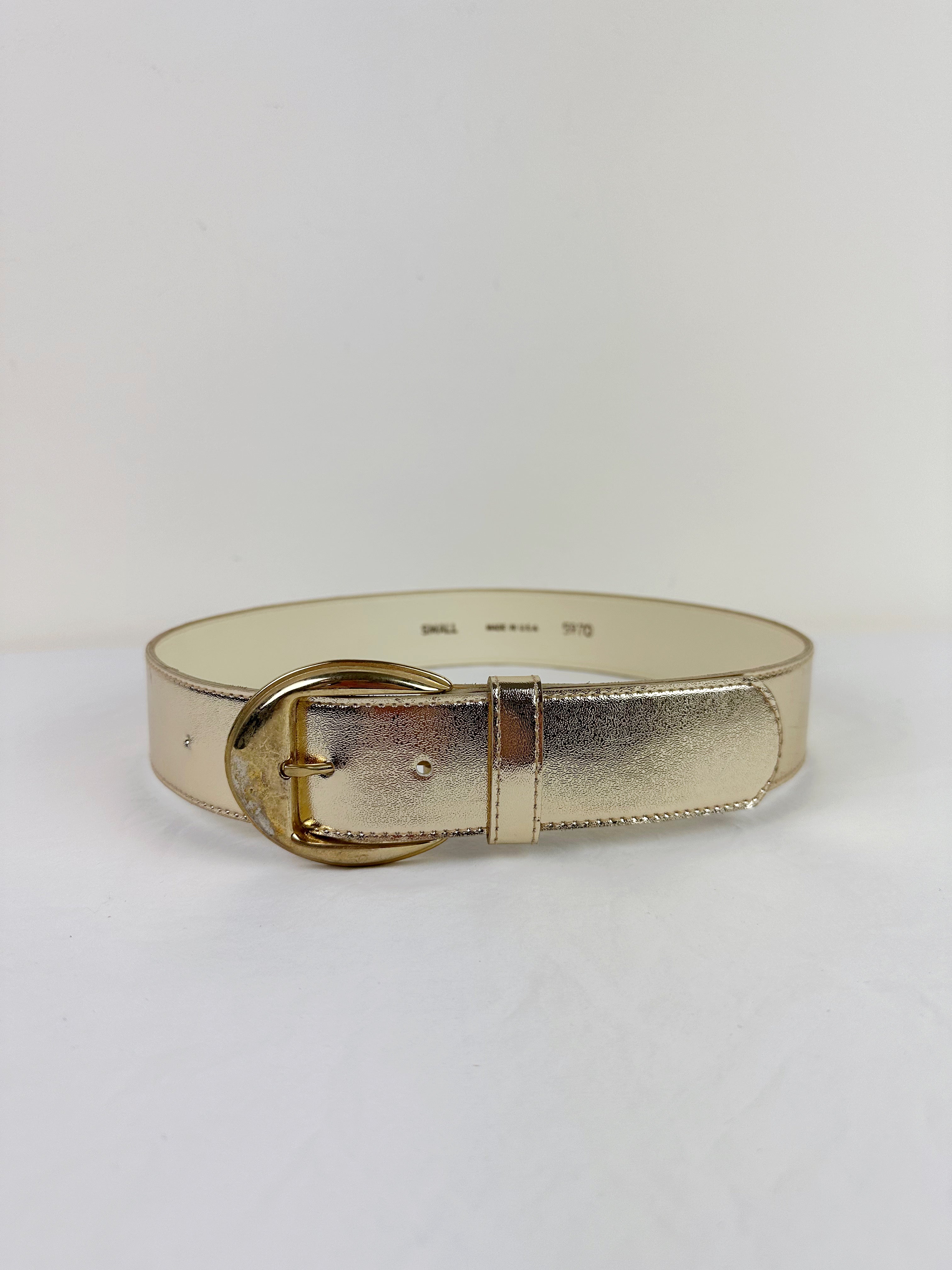 70s/80s Vintage 80s Metallic Gold Belt | Shop THRILLING
