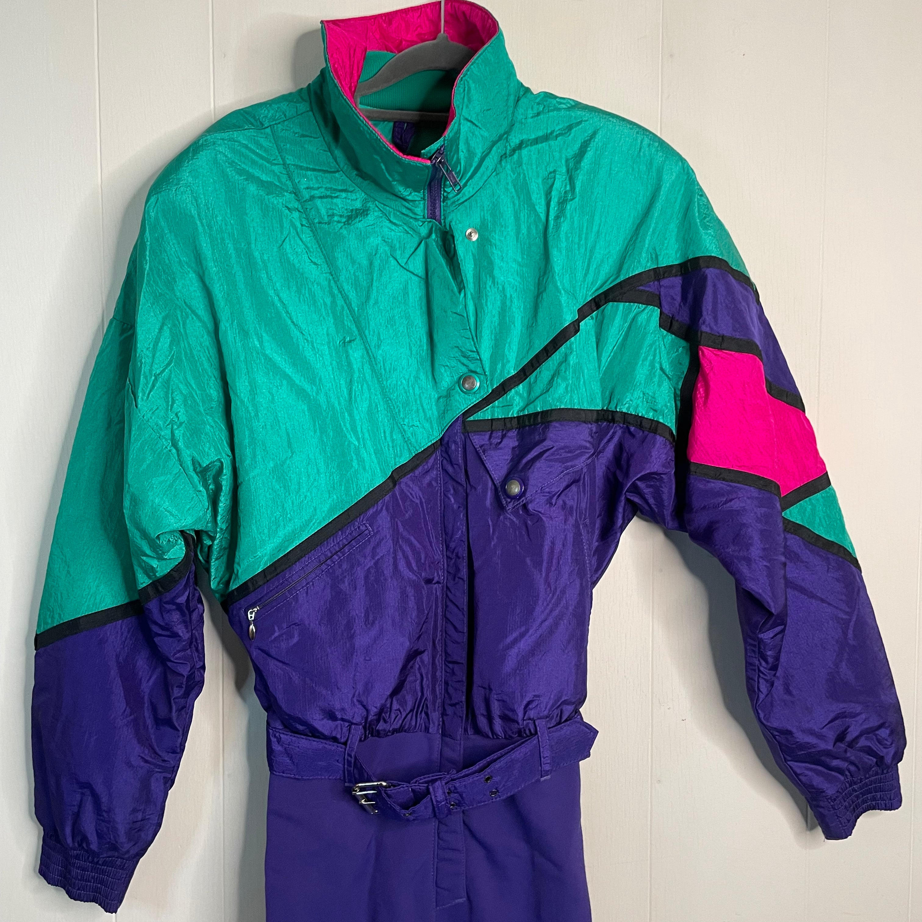 Vintage 80s/90s Bright Colorful Ski Suit Snow Suit By Serac | Shop ...