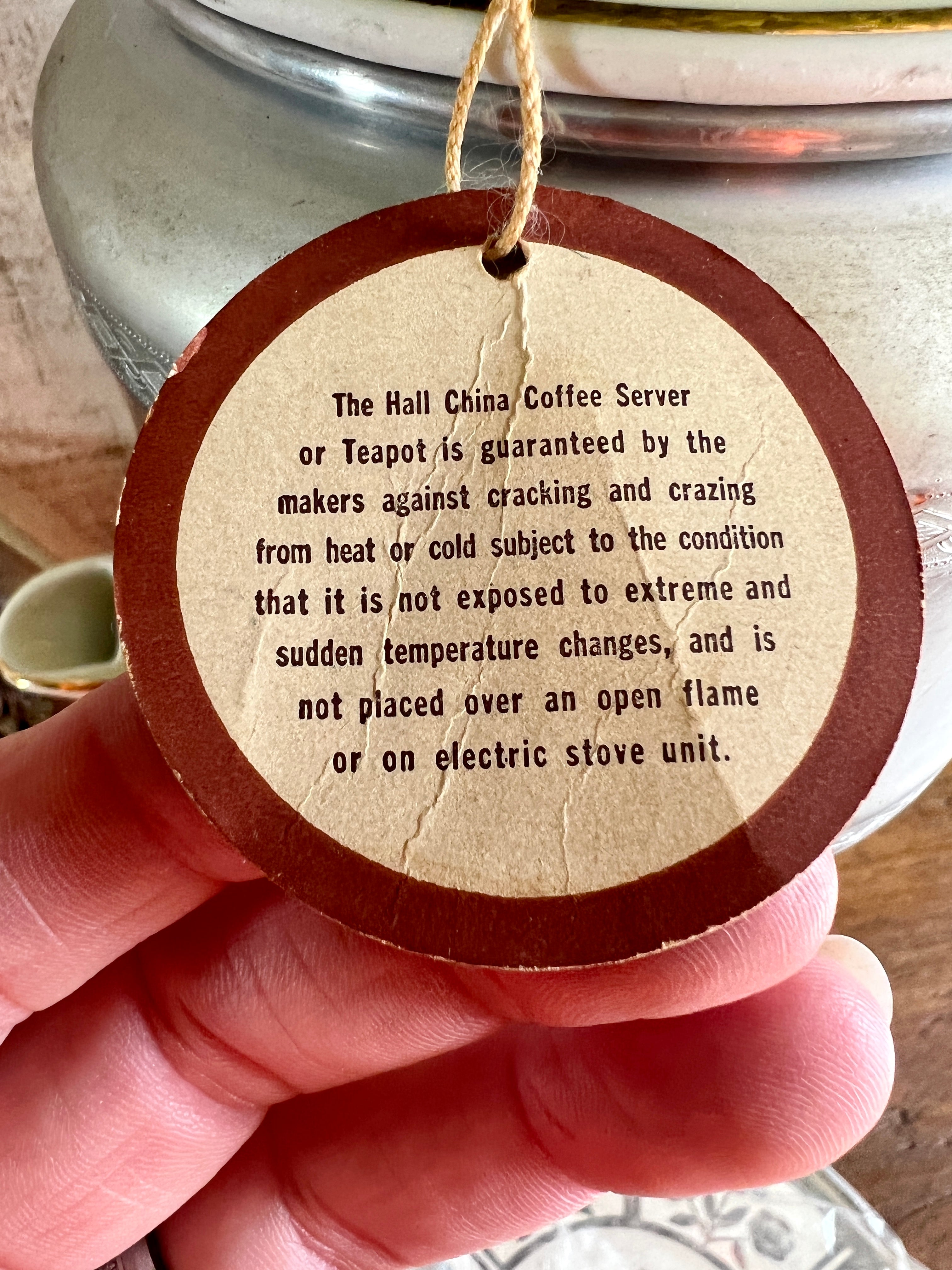 Vintage 40s Jewel Coffee Pot. Hall Autumn Leaf Percolator by Jewel Hall ...