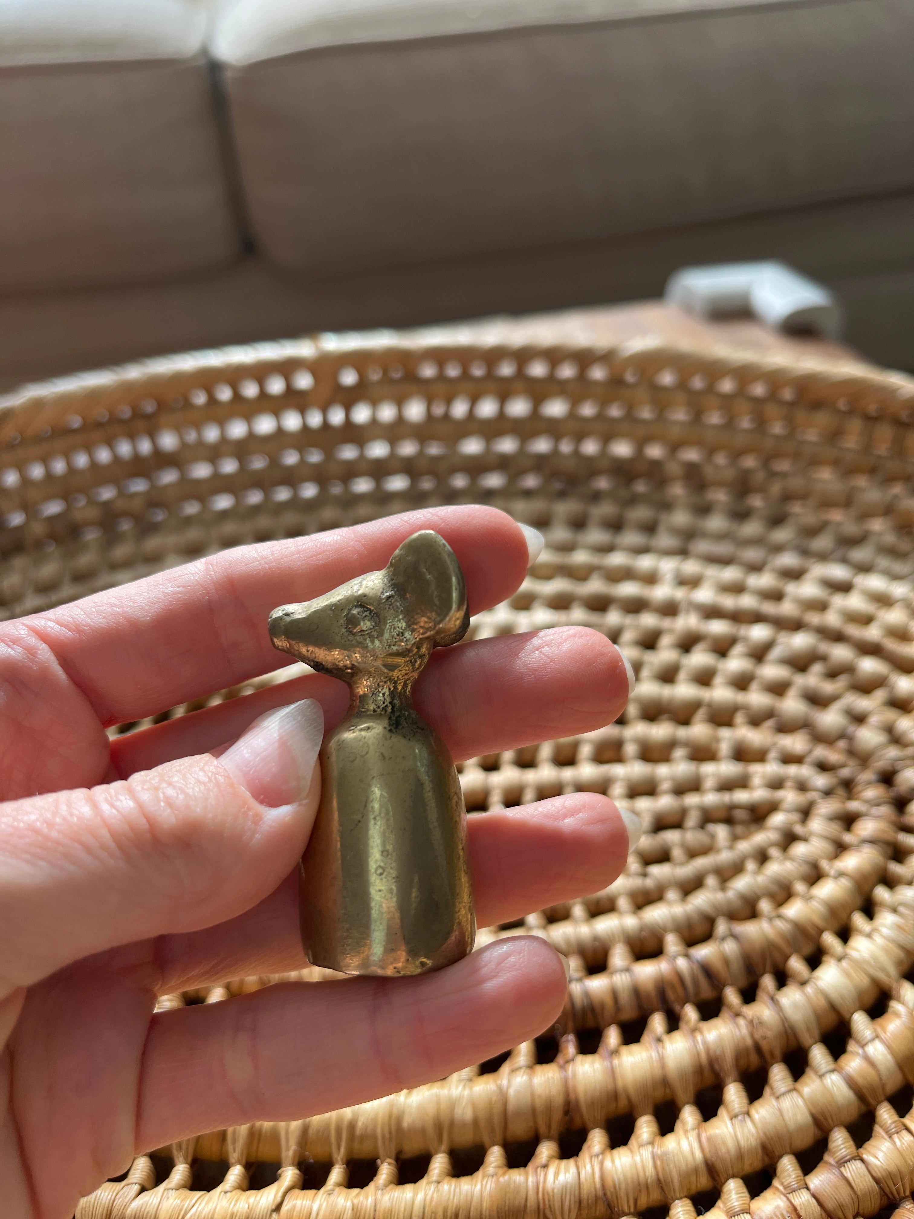 Vintage Mini Brass Mouse Figurine | Shop THRILLING