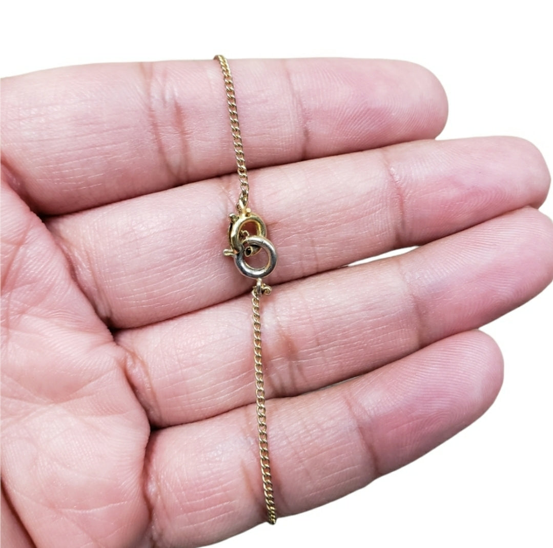 90s Vintage Gold Toned Cursive Cindy Monogram Necklace | Shop THRILLING