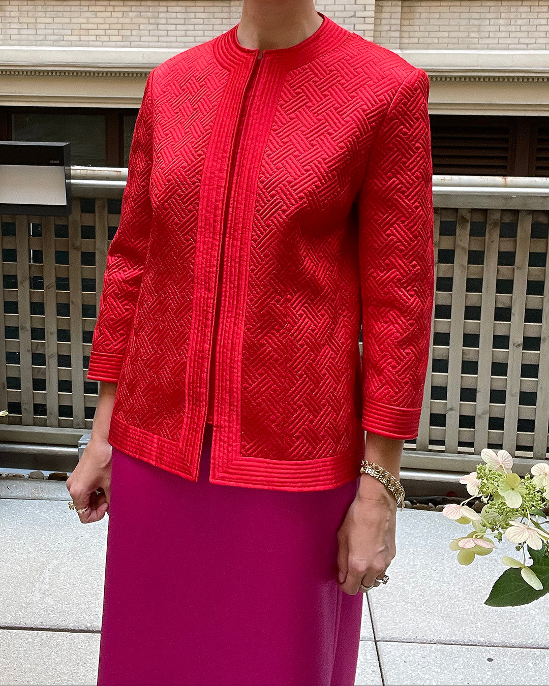 Vintage Red Satin Quilted Jacket | Shop THRILLING