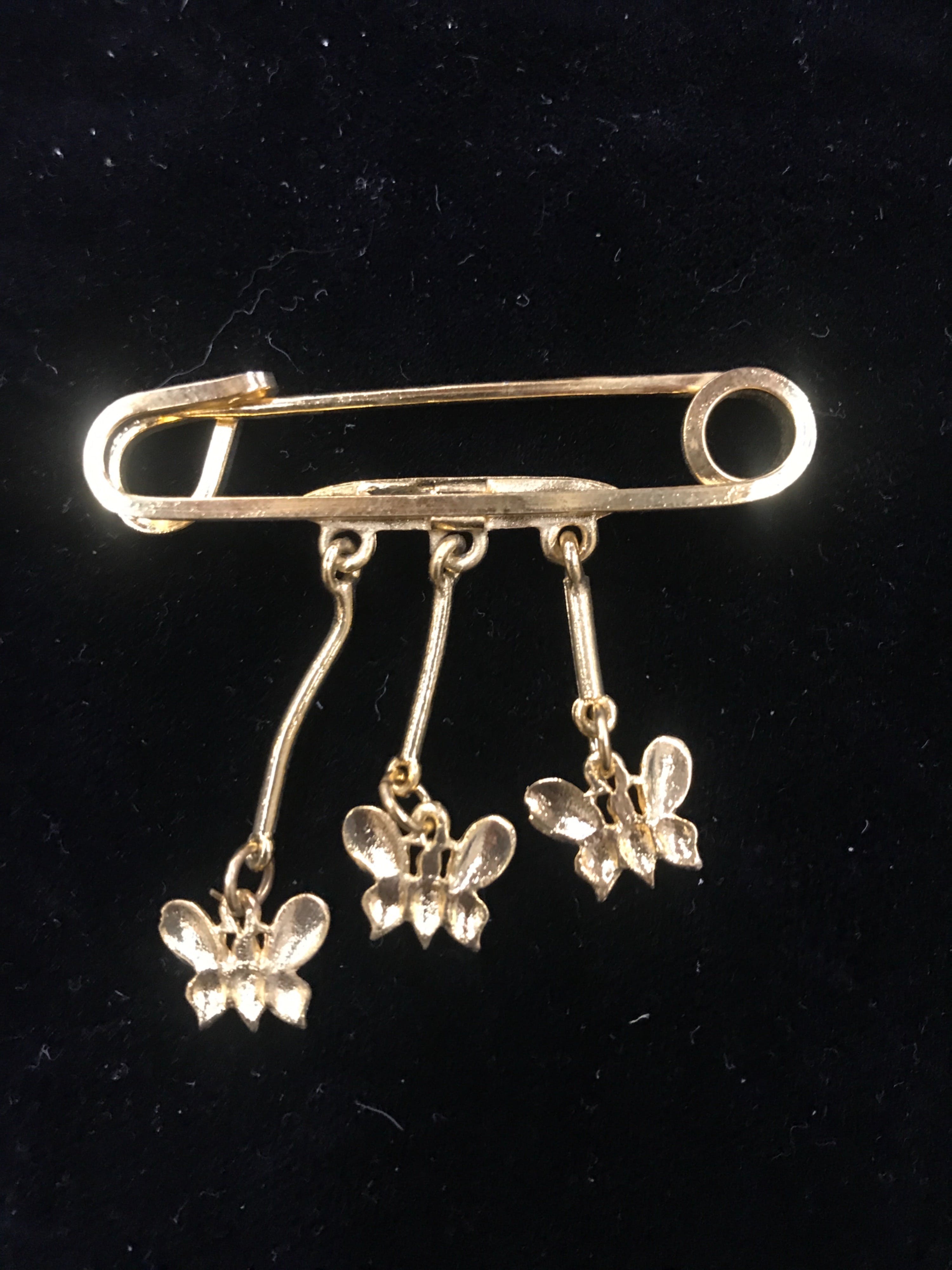 Vintage 70's Deadstock Butterfly Dangle Pin by Hot Pants | Shop THRILLING