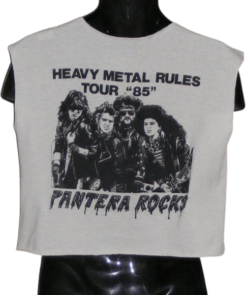 Vintage 80's Pantera Cropped Sleeveless Concert Band T-Shirt | Shop ...