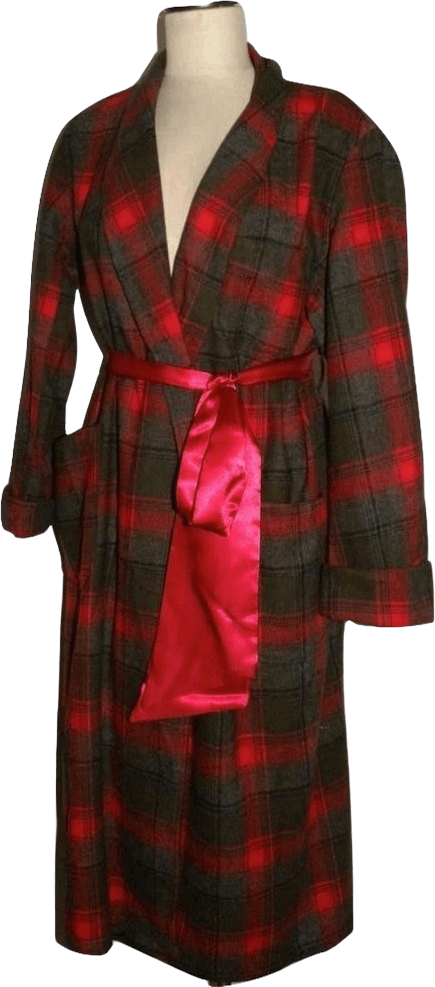 Vintage 50's/60's Red Tartan Wool Robe | Shop THRILLING