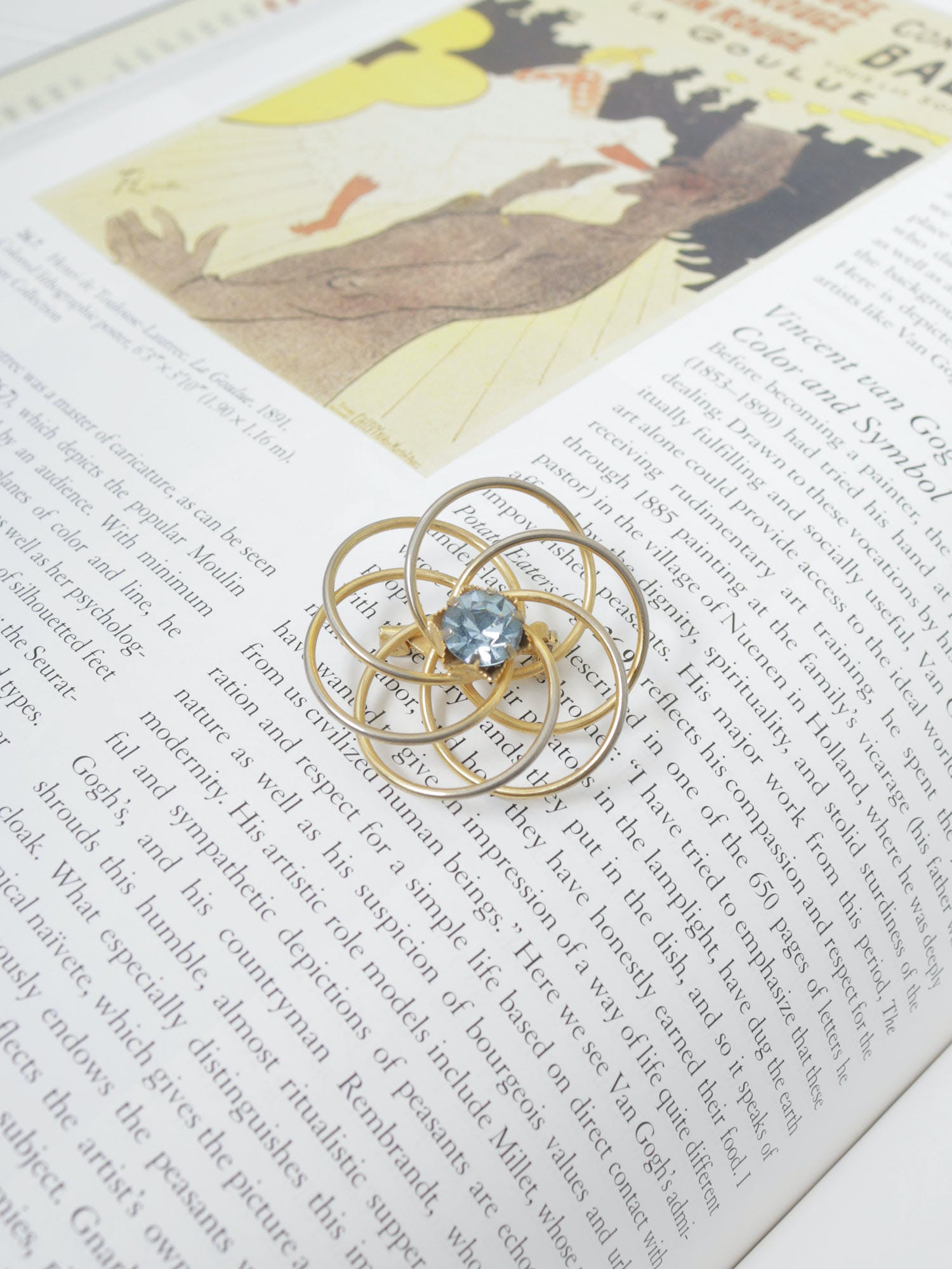 Vintage 70's Circle and Gem Pin | Shop THRILLING