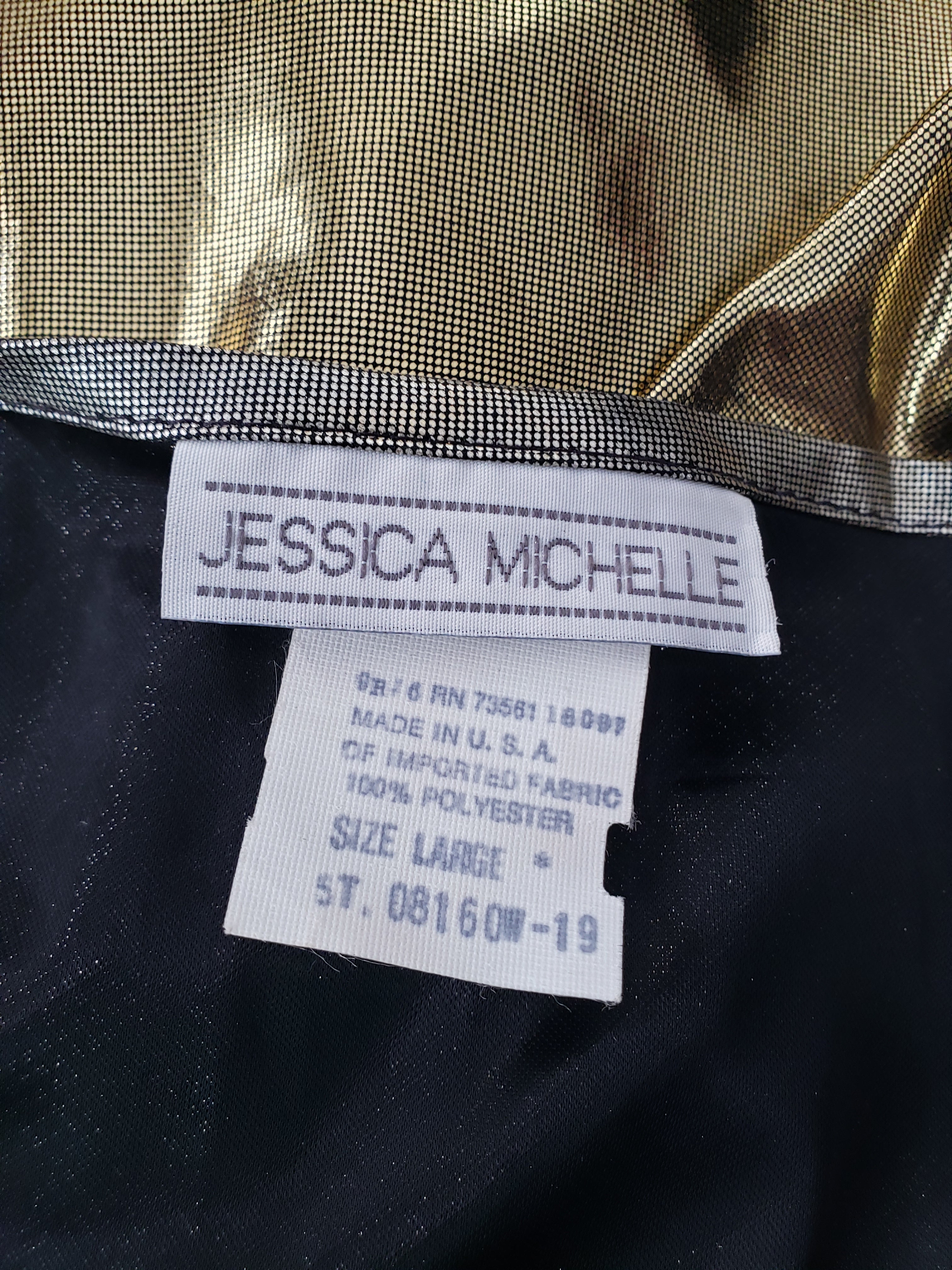 Vintage 80s Gold Lame Top By Jessica Michelle | Shop THRILLING