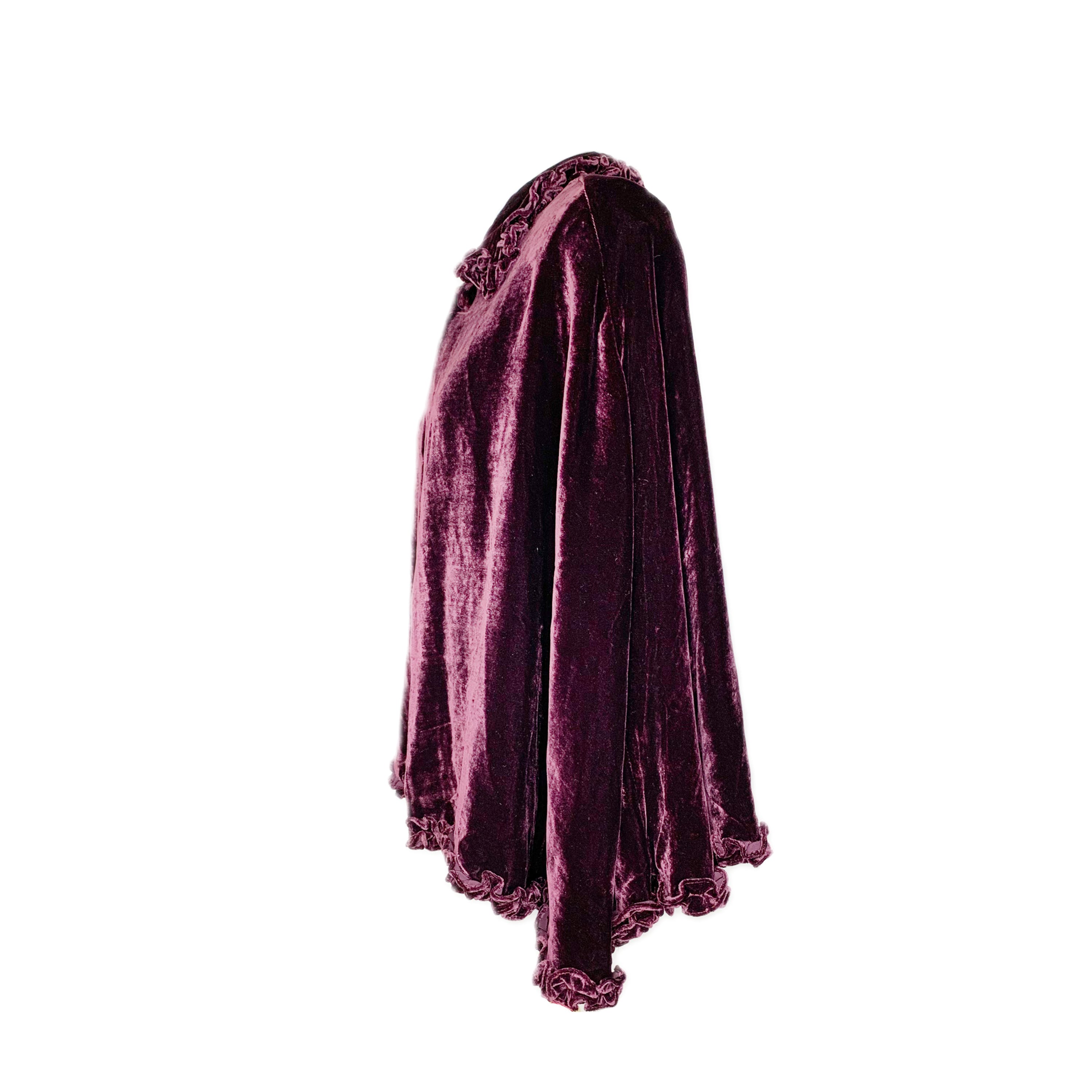 Vintage 90’s Purple Velvet Cape | Shop THRILLING