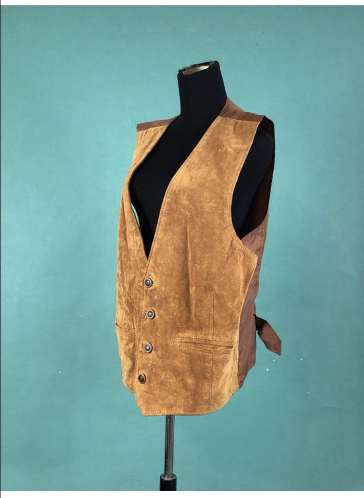 Vintage 70's Copper Suede Leather Vest by Wilsons | Shop THRILLING