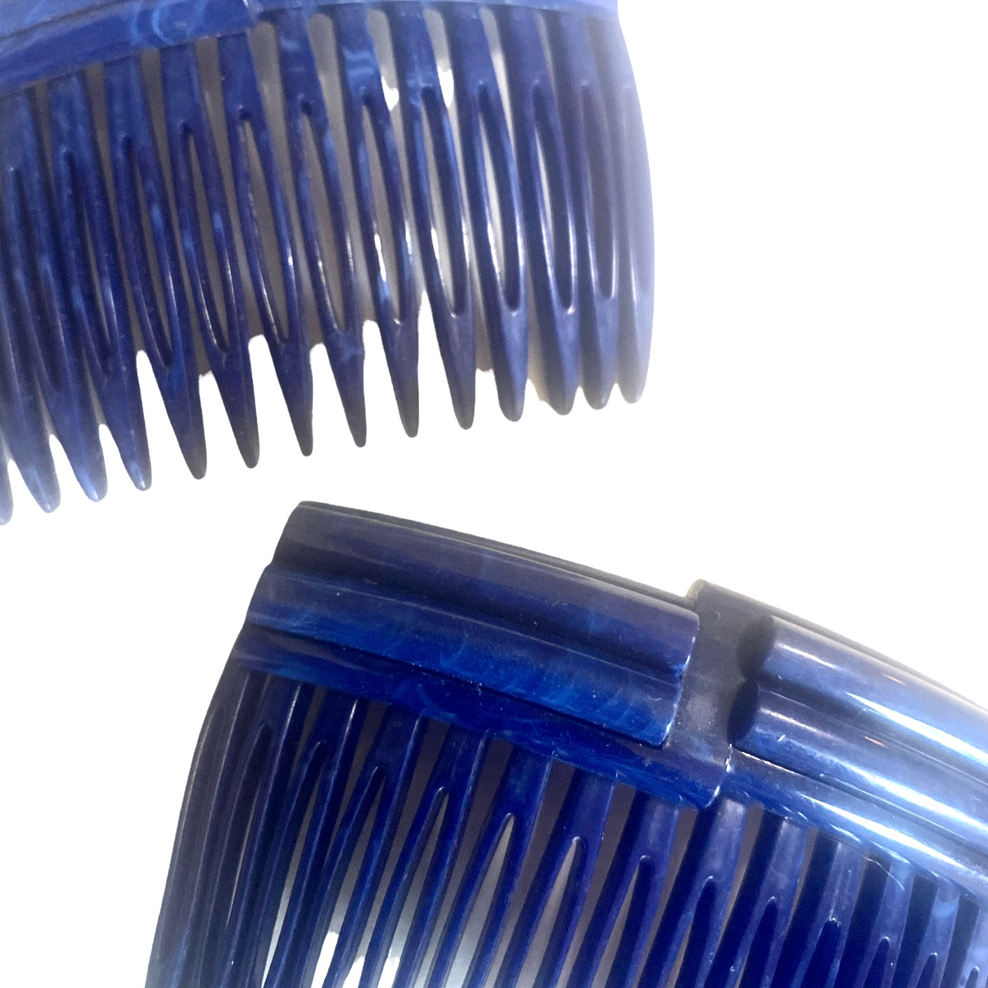 Vintage 80s Handmade French Hair Combs Blue , Deadstock By Carita ...