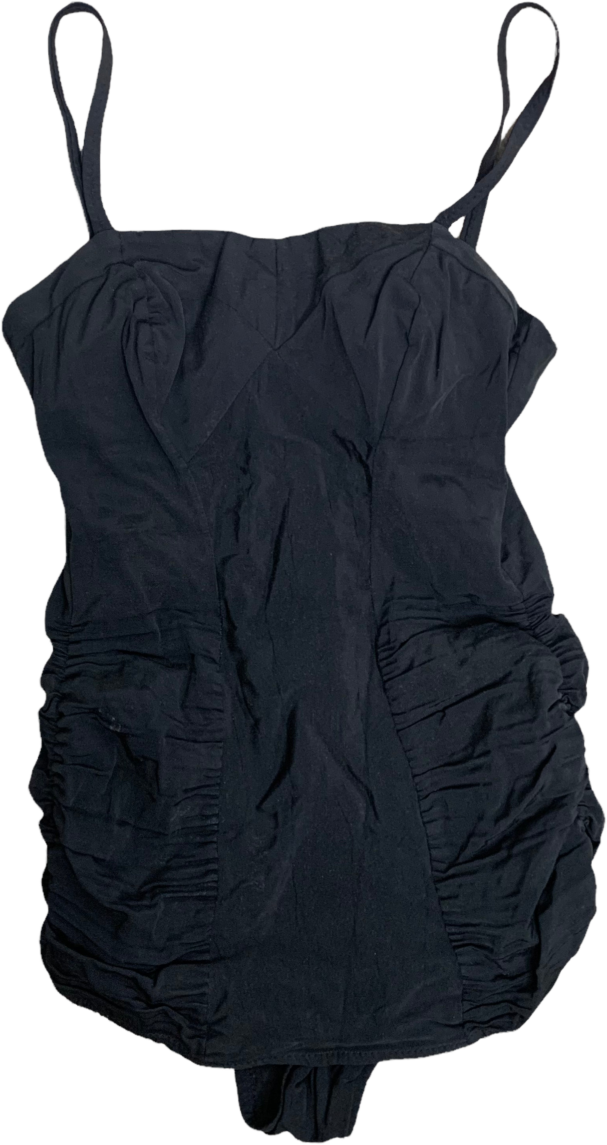 Vintage 50s Glamour Suit Swimsuit One Piece Metal Zip Rouching By Sea ...